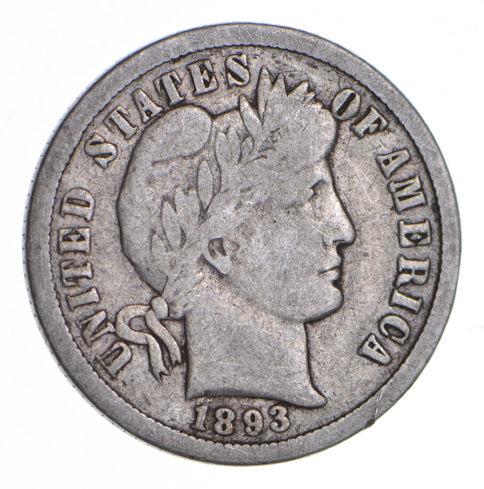 Rare - 1893-O Barber Silver Dime - 90% Silver - US Coin - Mnted in New ...