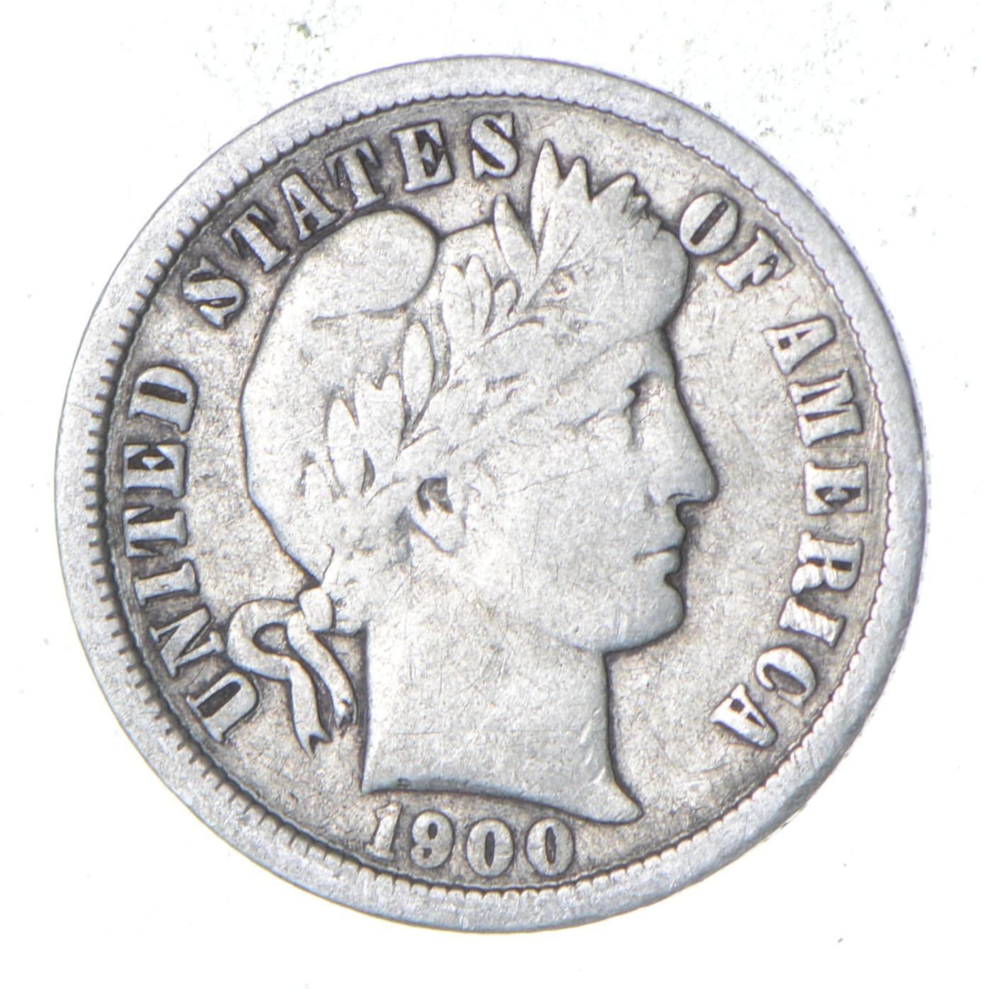 Rare - 1900-O Barber Silver Dime - 90% Silver - US Coin - Mnted in New ...