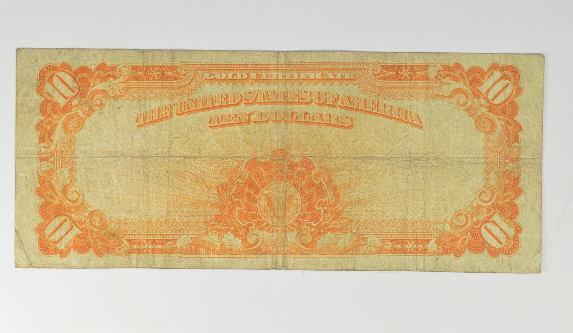 Rare 1907 Gold Certificate $10.00 Large Size US Currency | Property Room