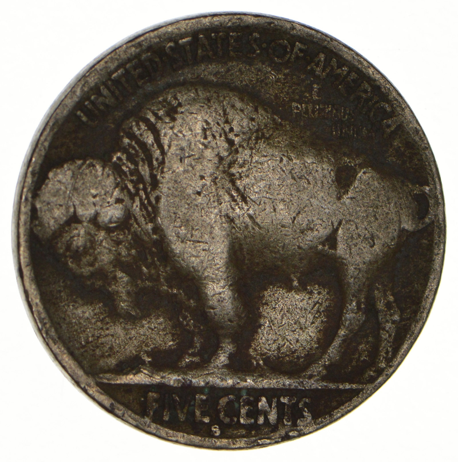 RARE - 1915-S Buffalo Nickel - MINT MARKED - High Red Book | Property Room