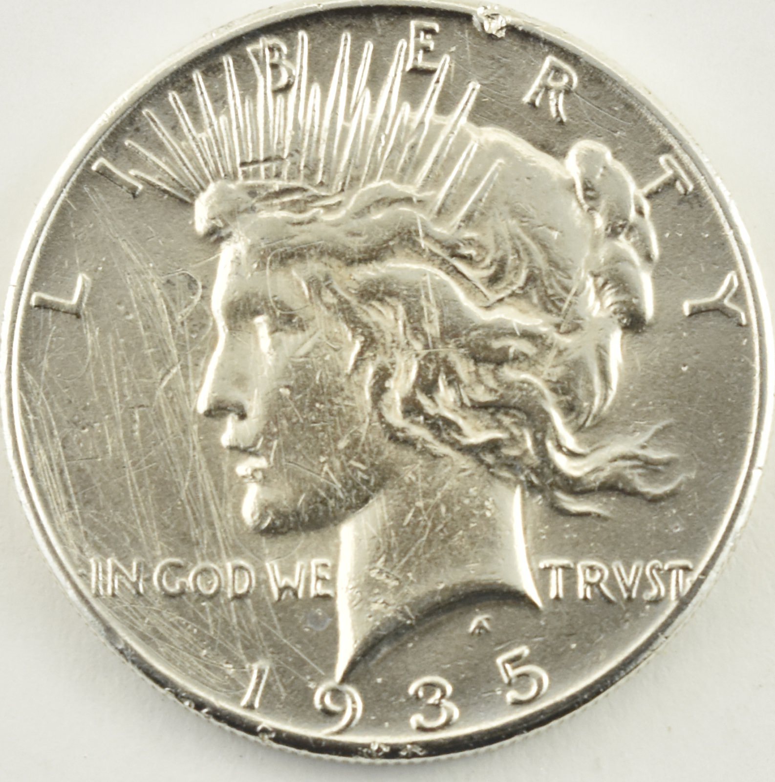 RARE - 1935 Peace Silver Dollar - Very TOUGH - High Redbook | Property Room