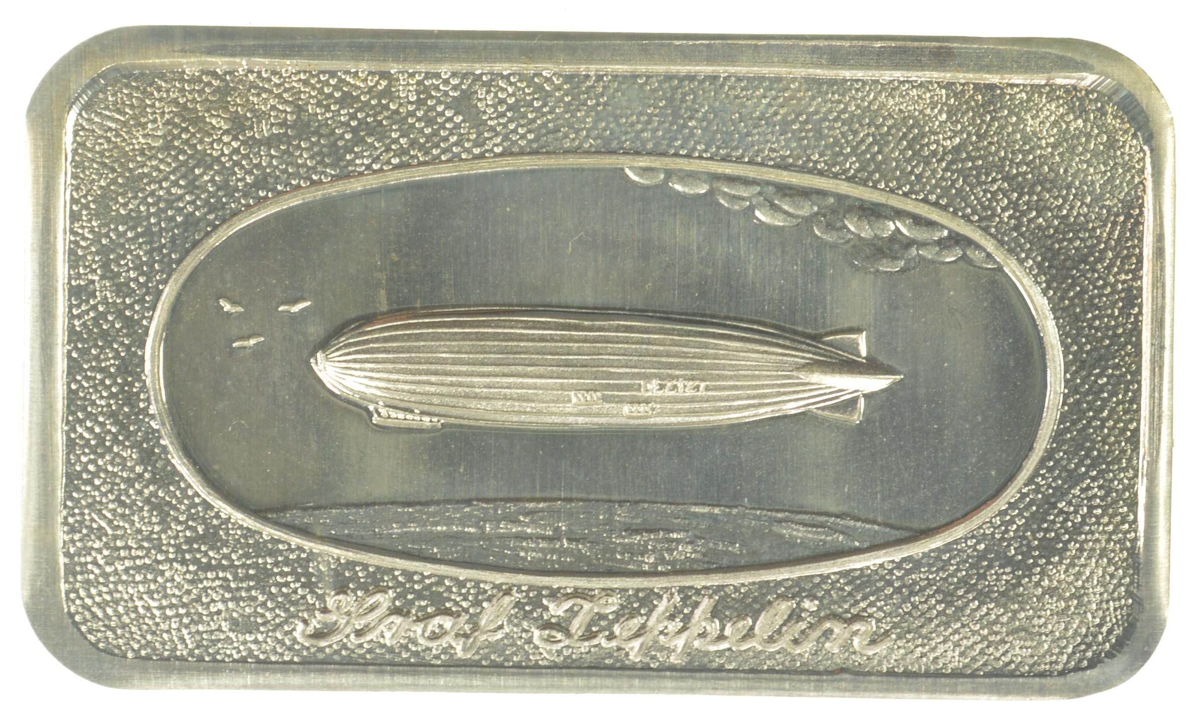 Rare 1970's Limited - 1 Oz Silver Graf Zeppelin Bar - .999 Fine Silver ...