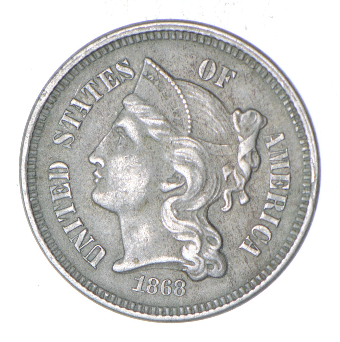 RARE ***3***THREE***Cent*** - 1863 Three Cent Nickel Piece - Rare in ...