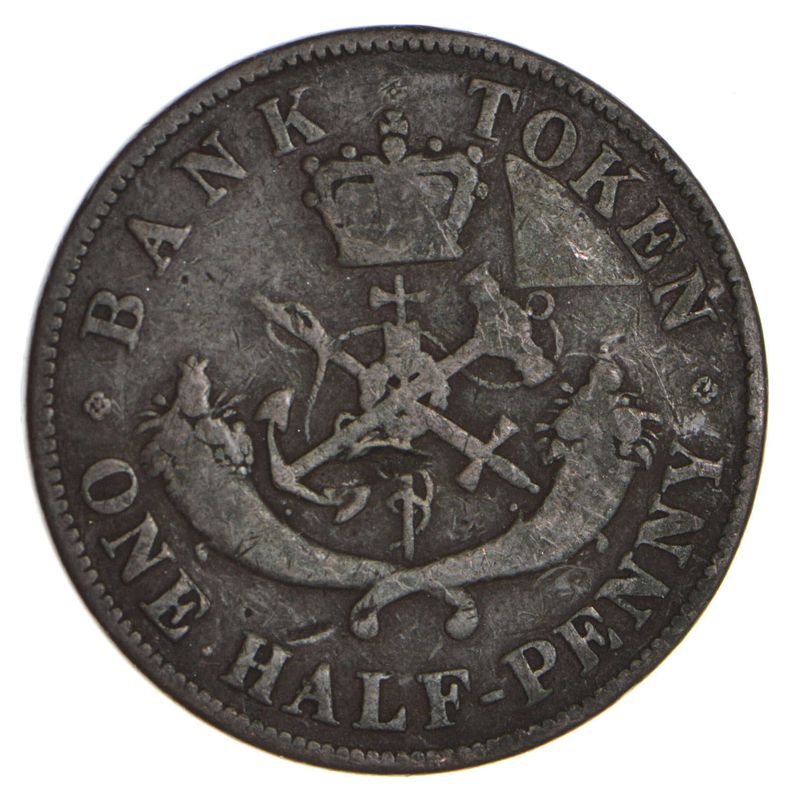 RARE Canadian Bank Token 1850 - Early Copper Coin | Property Room