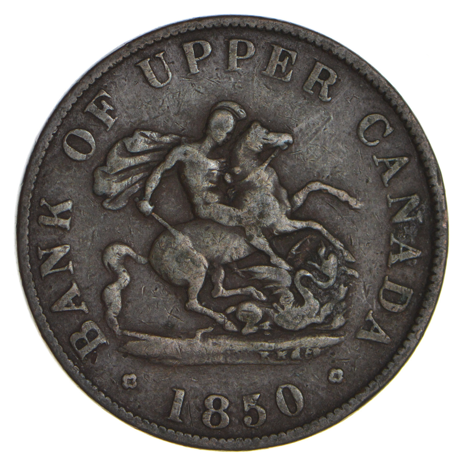 RARE Canadian Bank Token 1850 - Early Copper Coin | Property Room