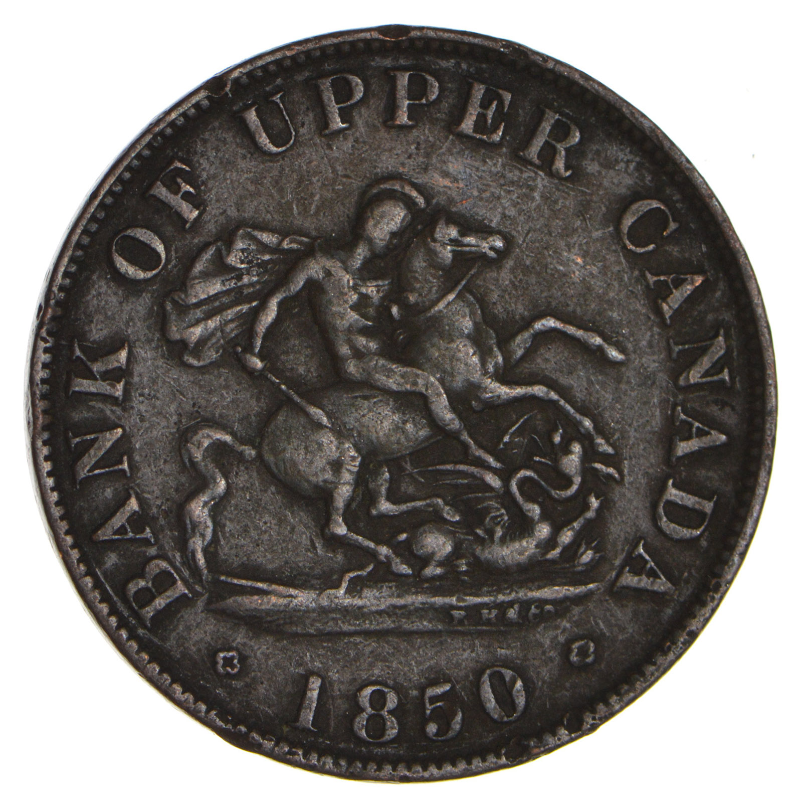 RARE Canadian Bank Token 1850 - Early Copper Coin | Property Room