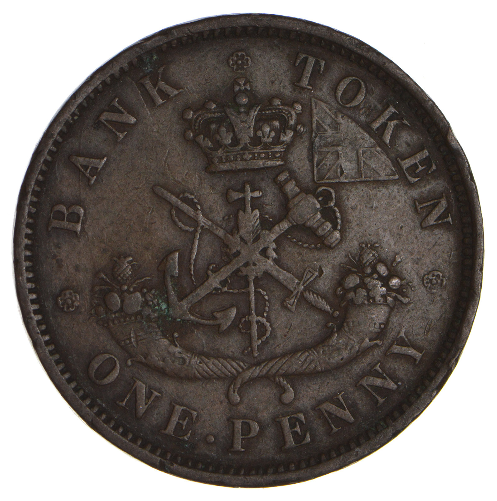 RARE Canadian Bank Token 1852 - Early Copper Coin | Property Room