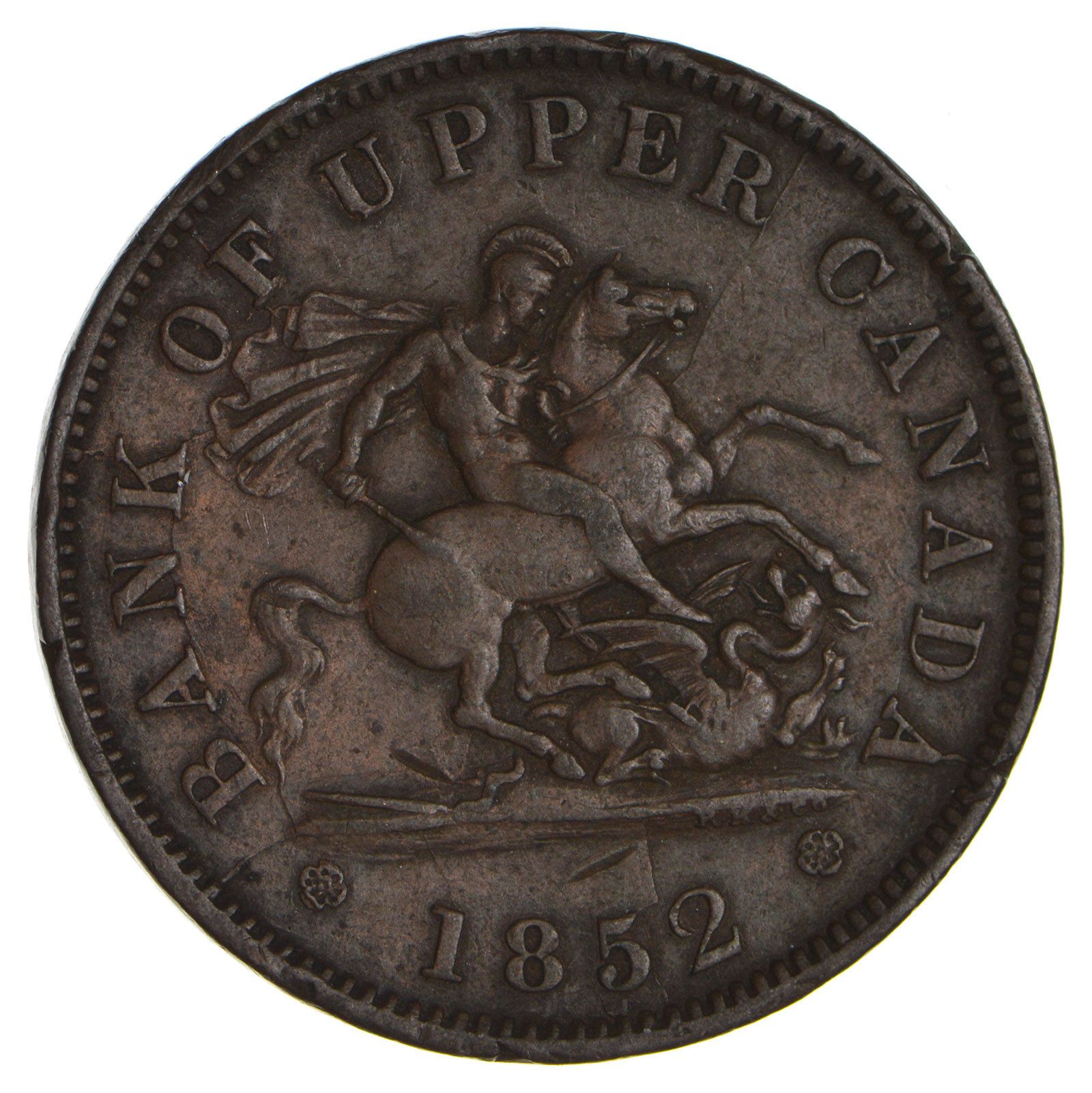RARE Canadian Bank Token 1852 - Early Copper Coin | Property Room