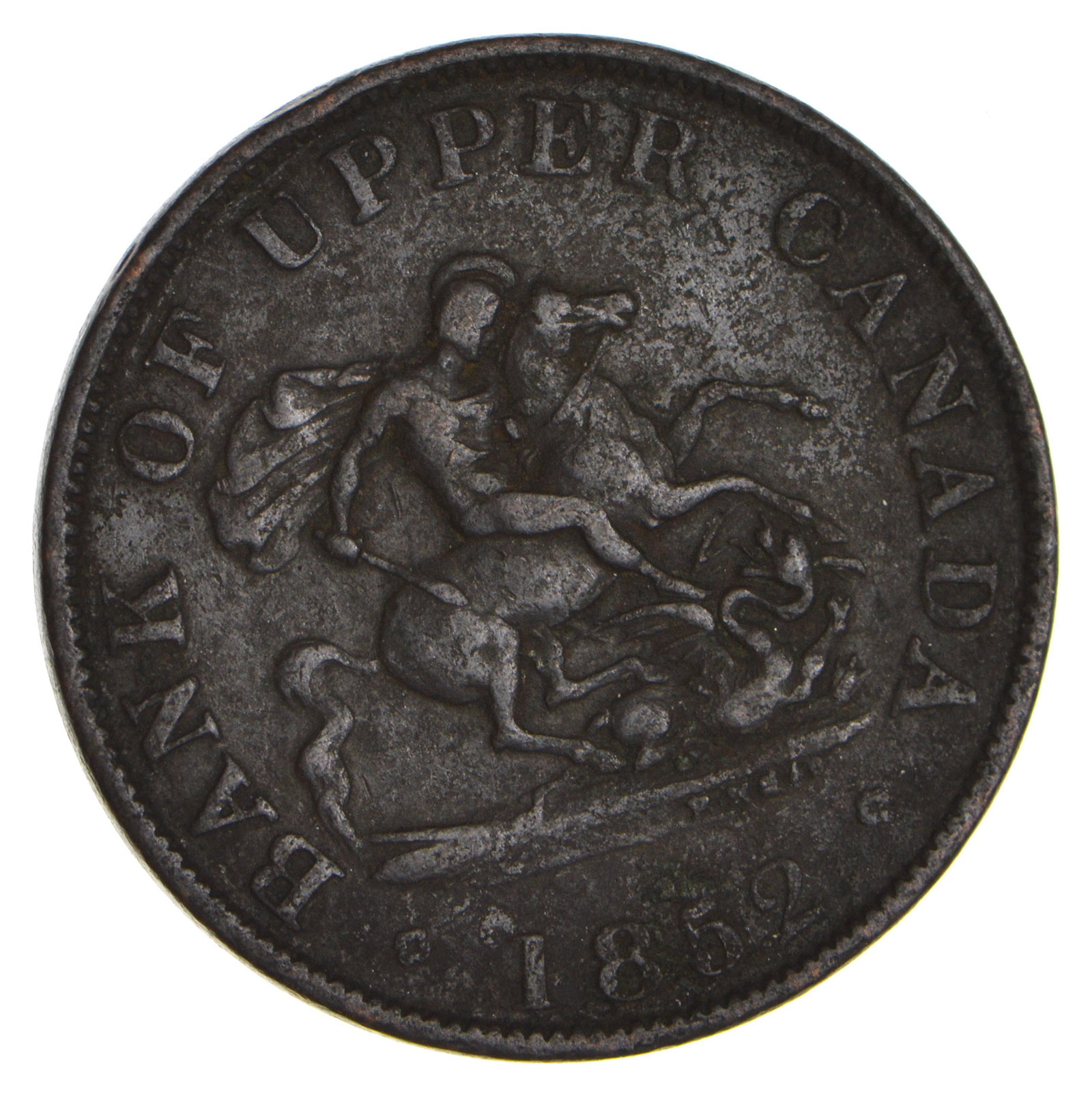 RARE Canadian Bank Token 1852 - Early Copper Coin | Property Room