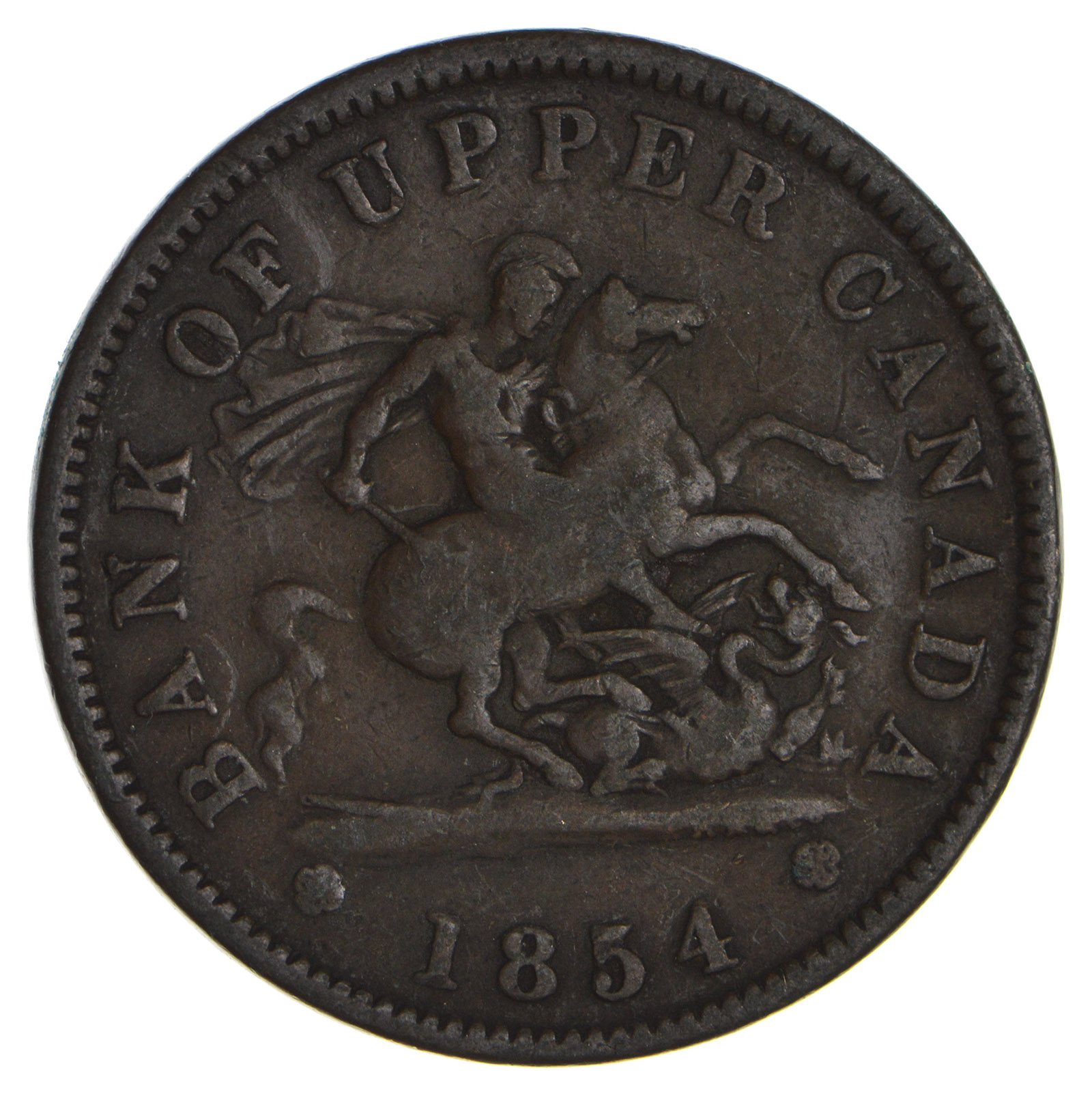 RARE Canadian Bank Token 1854 - Early Copper Coin | Property Room