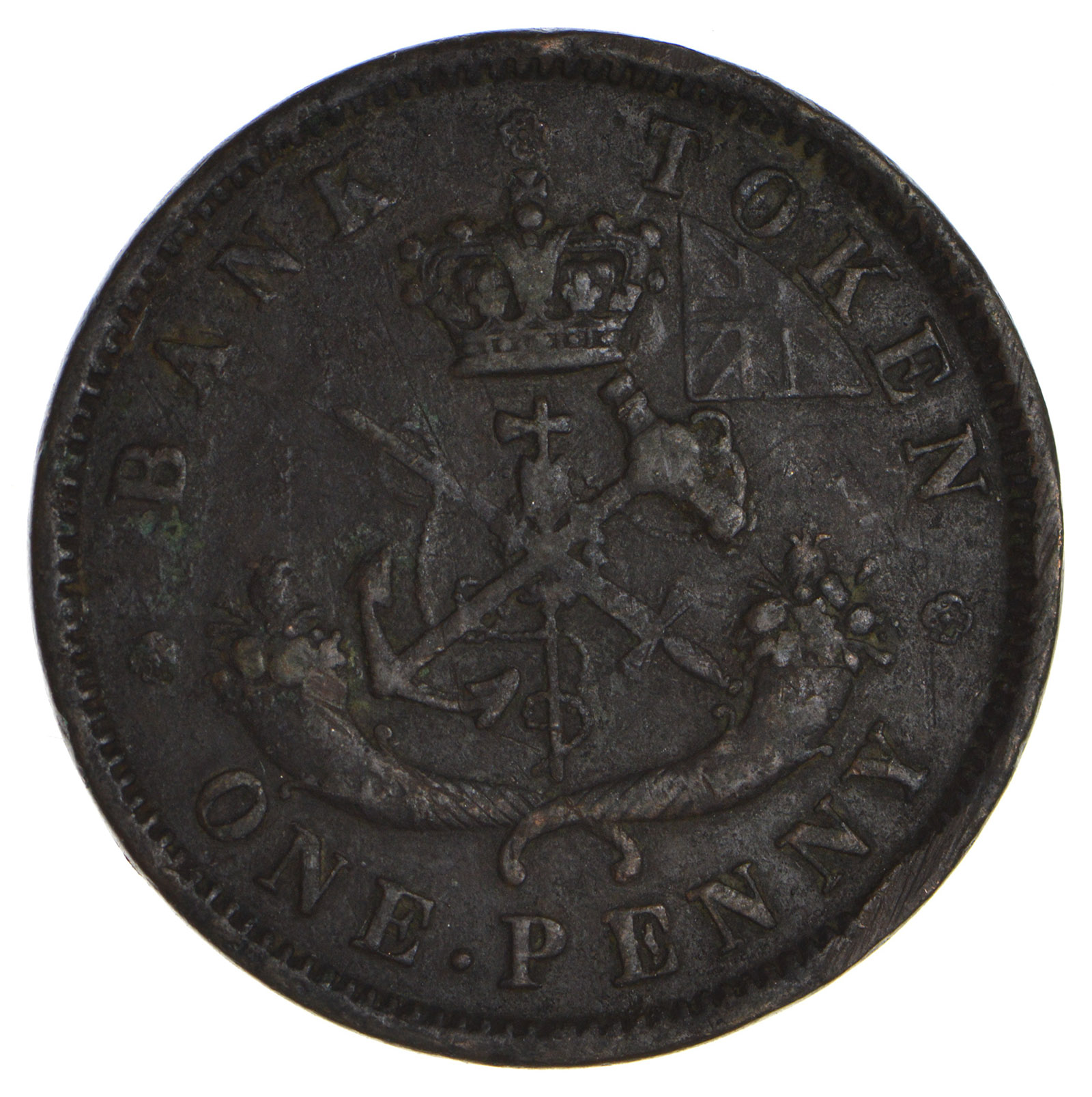 RARE Canadian Bank Token 1854 - Early Copper Coin | Property Room