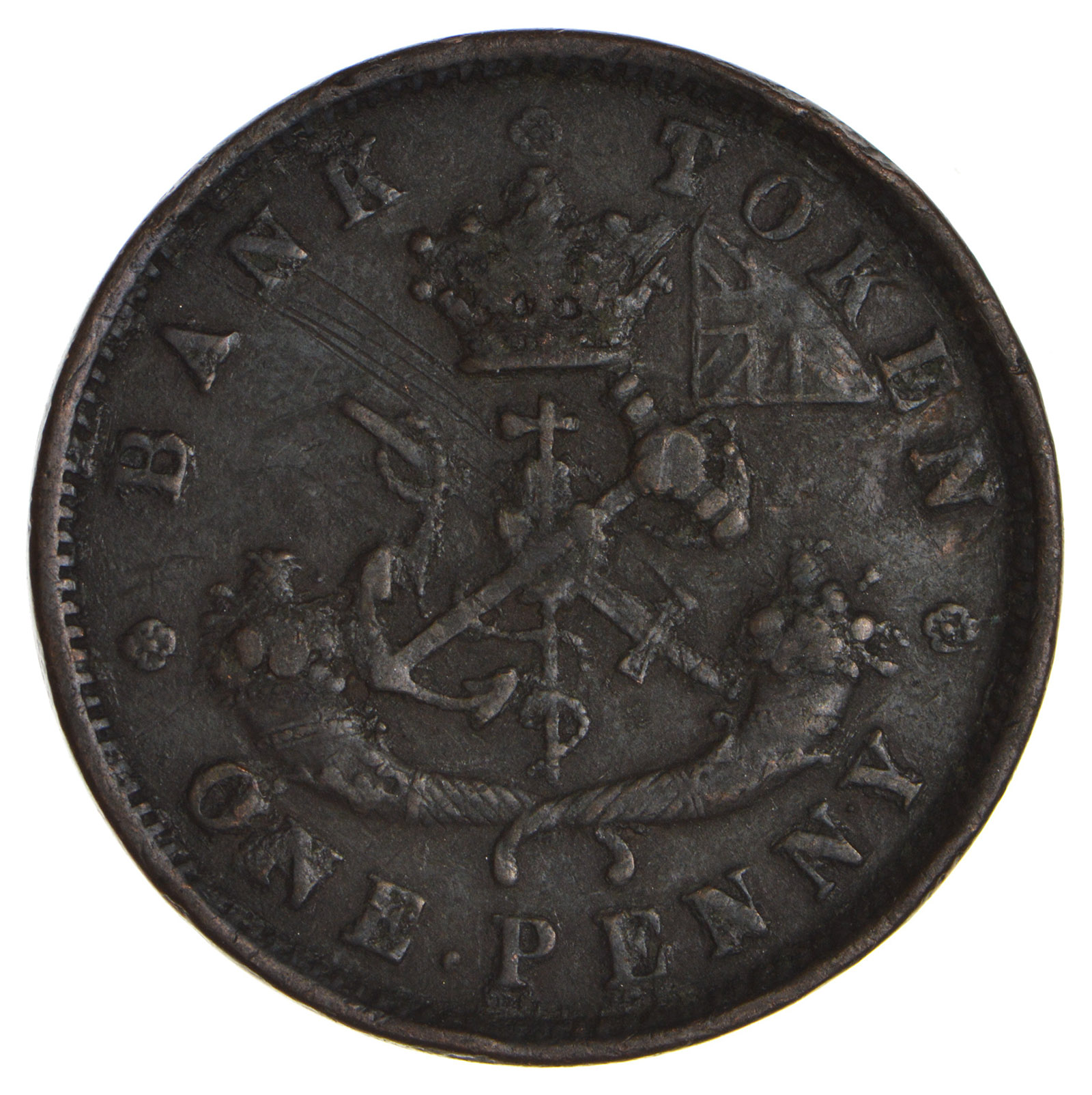 RARE Canadian Bank Token 1854 - Early Copper Coin | Property Room