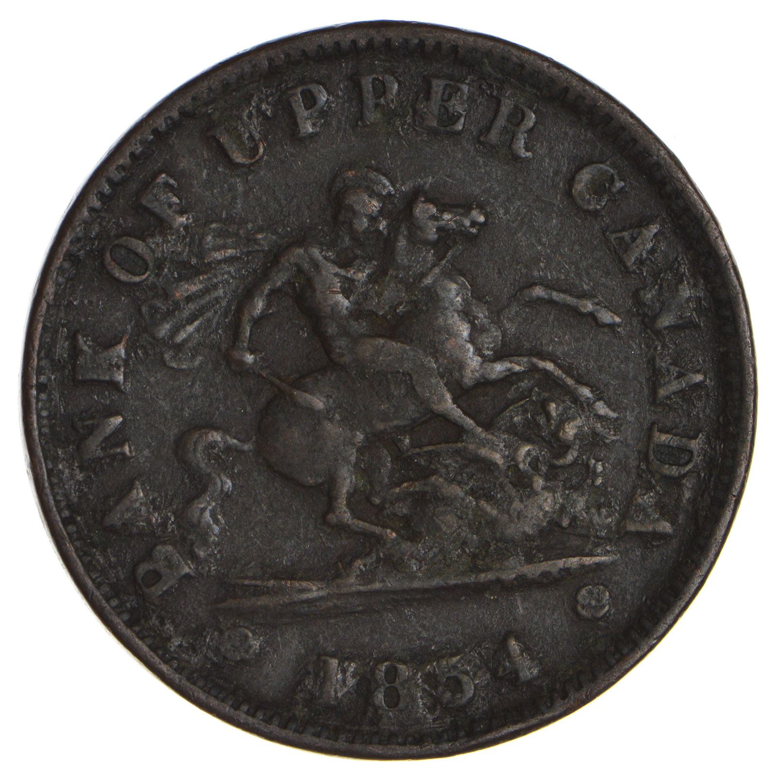 RARE Canadian Bank Token 1854 - Early Copper Coin | Property Room