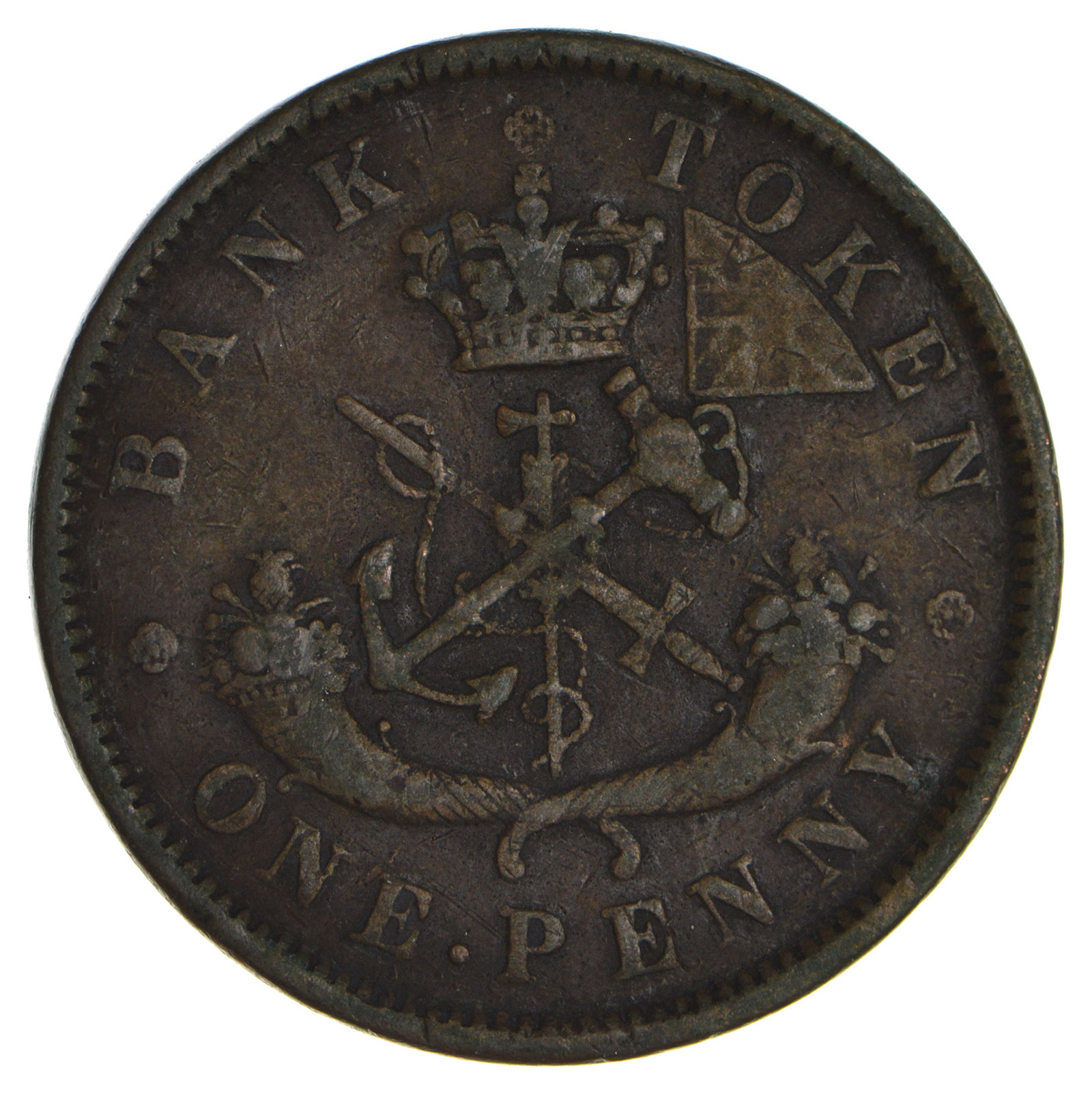 RARE Canadian Bank Token 1857 - Early Copper Coin | Property Room