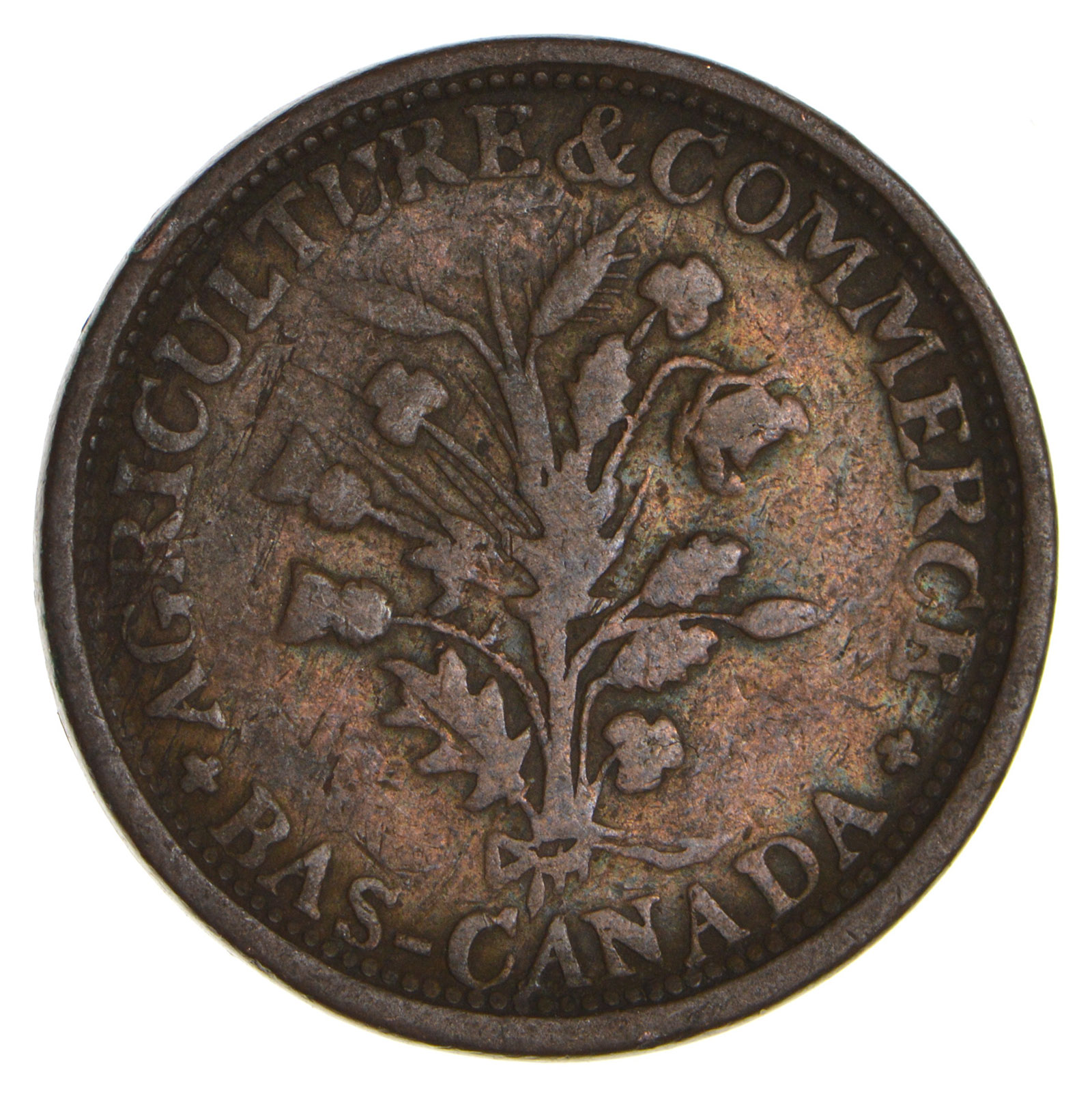 RARE Canadian Bank Token No Date - Early Copper Coin | Property Room