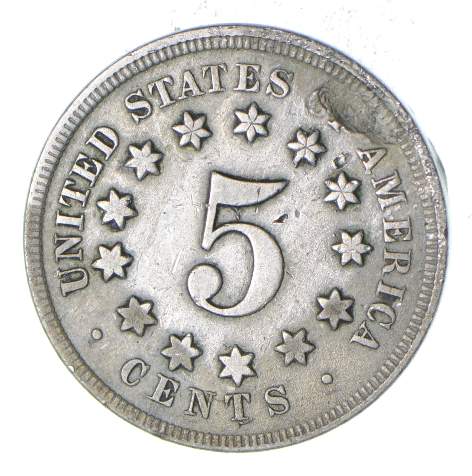 RARE - First US Nickel - 1867 - Shield Nickel - US Type Coin - Rare in ...