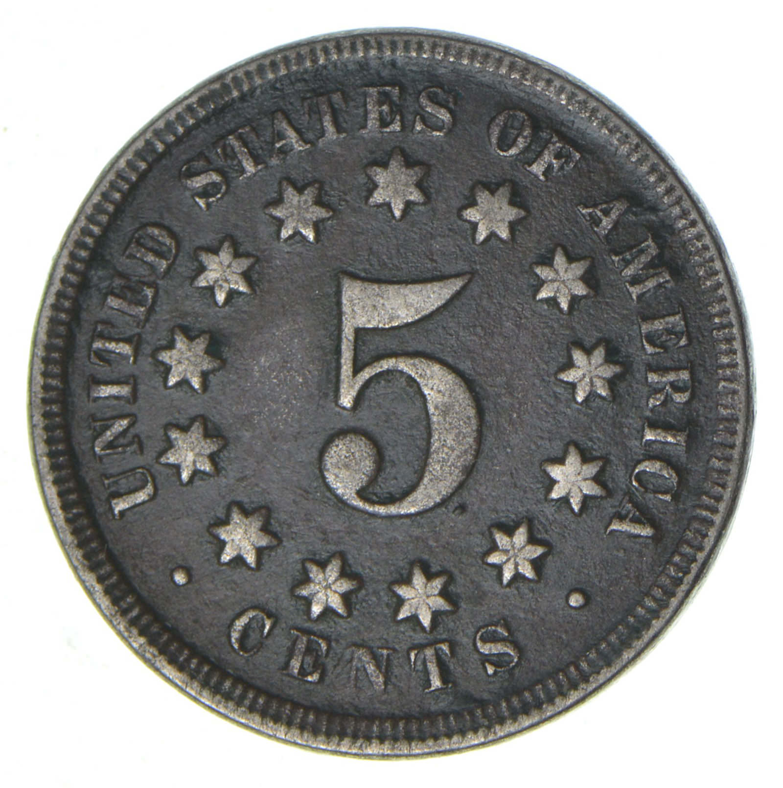 RARE - First US Nickel - 1868 - Shield Nickel - US Type Coin - Rare in ...