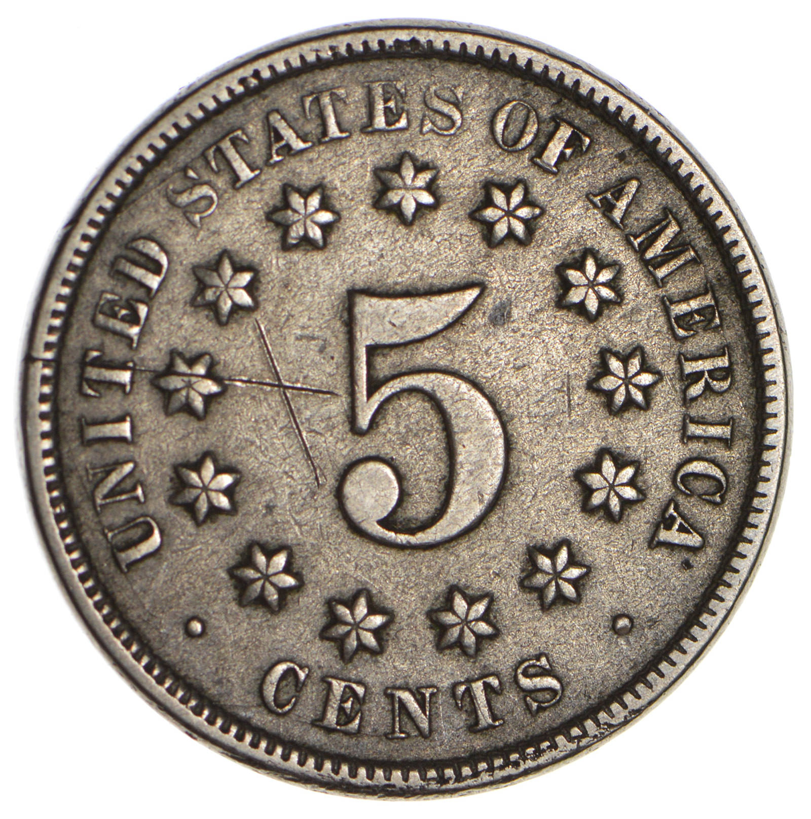 RARE First US Nickel 1869 Shield Nickel US Type Coin Rare In 