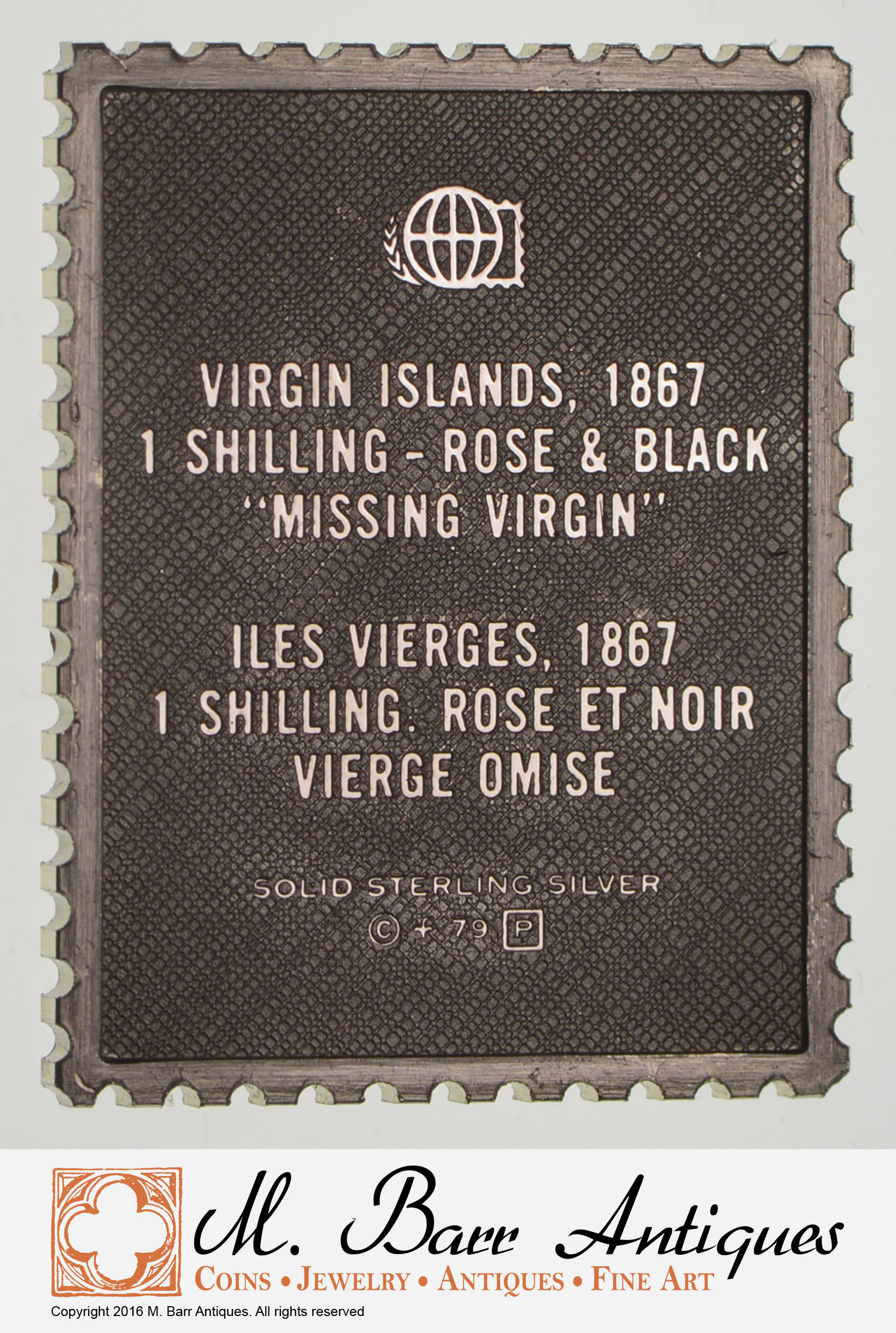 Rare - Historic Stamp Sterling Silver Medallion 10.6 Grams | Property Room