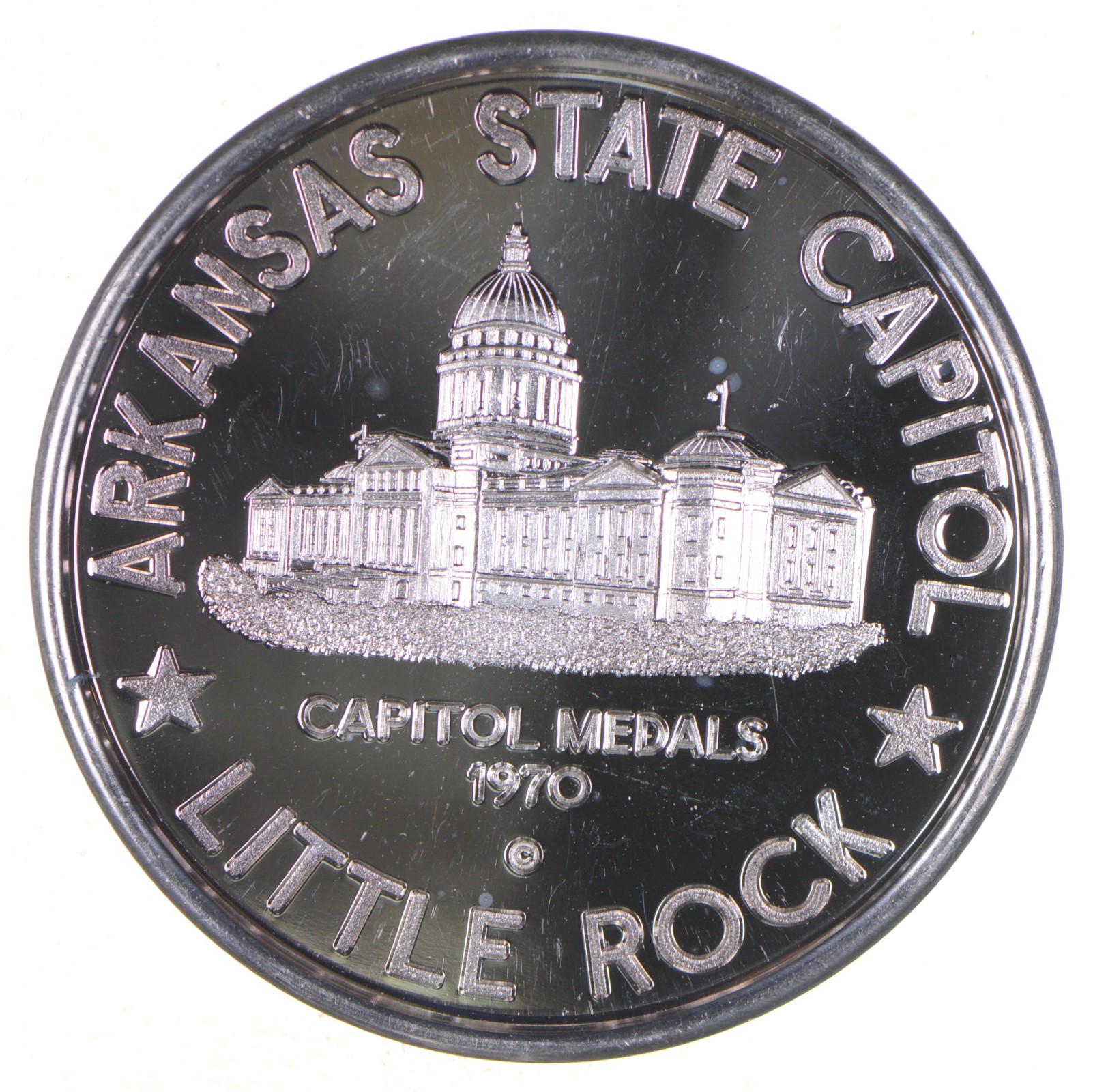 Rare Limited Edition - 1 Oz Silver Arkansas State Capitol Round - .999 ...