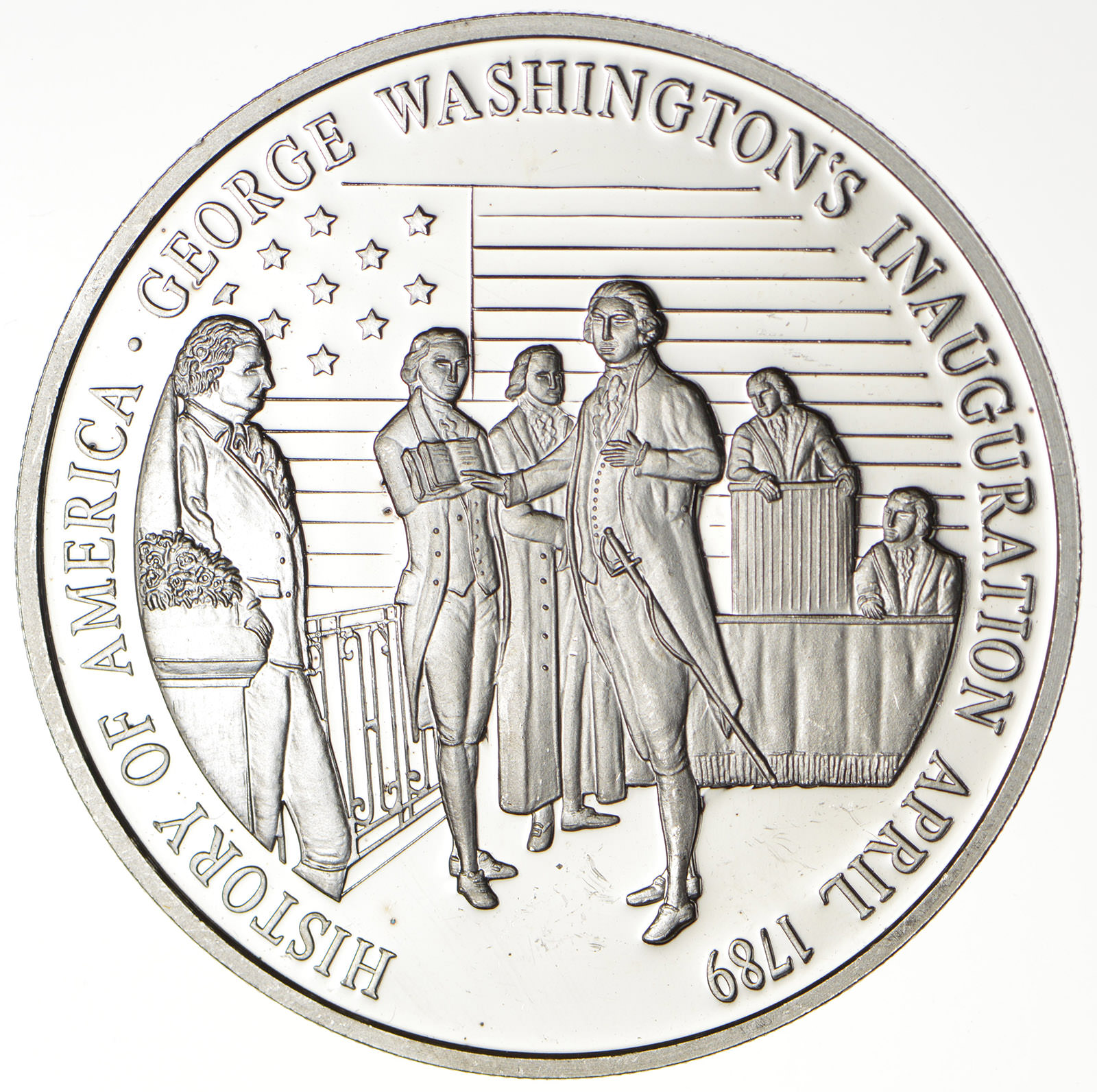 Rare Limited Edition - 1 Oz Silver George Washington's Inauguration ...