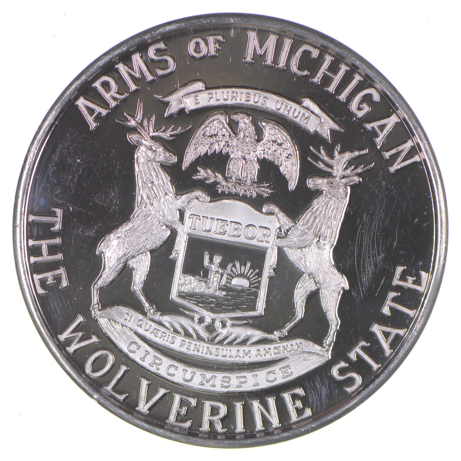 Rare Limited Edition - 1 Oz Silver Michigan State Capitol Round - .999 ...