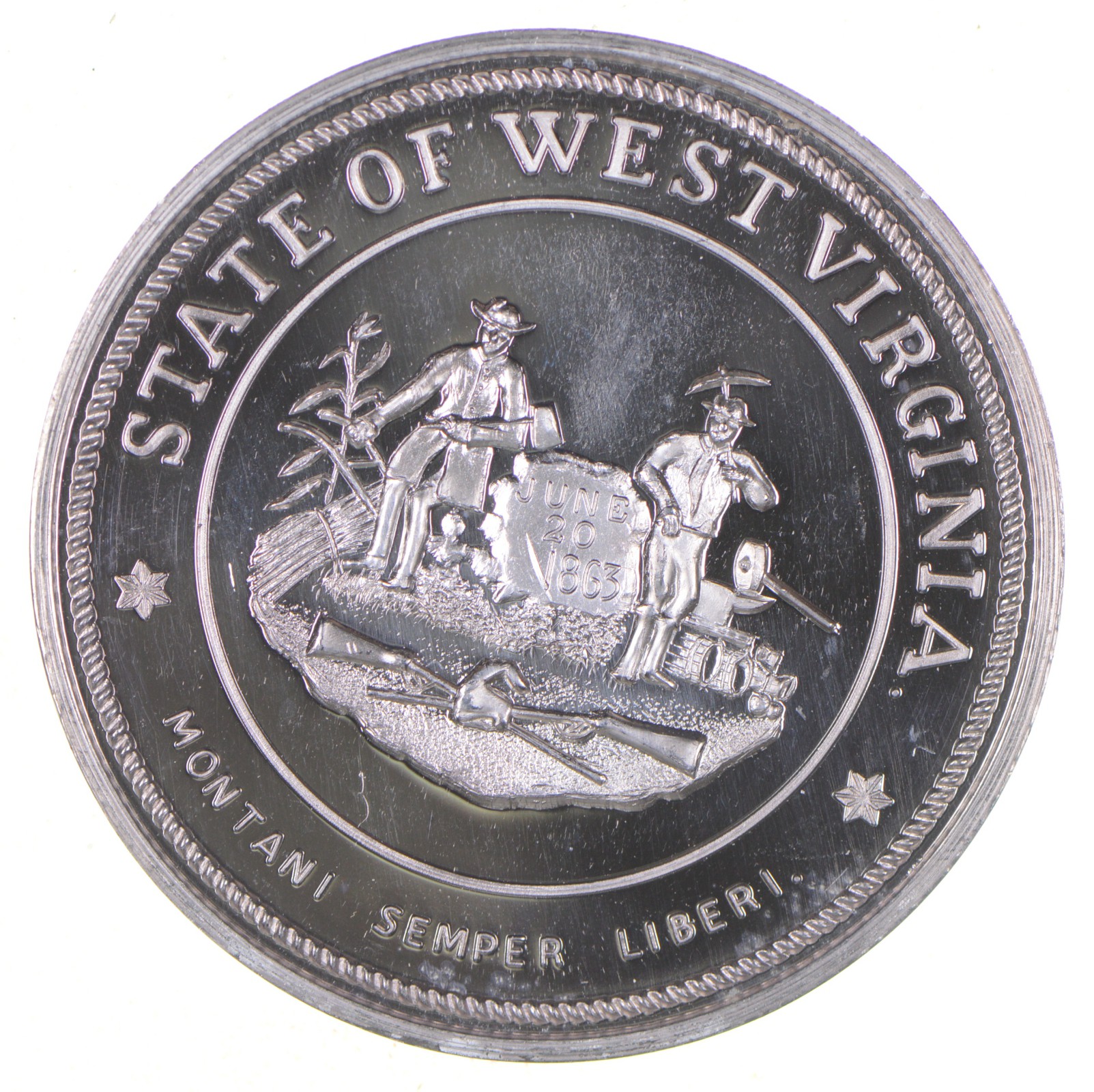Rare Limited Edition - 1 Oz Silver West Virginia State Capitol Round ...