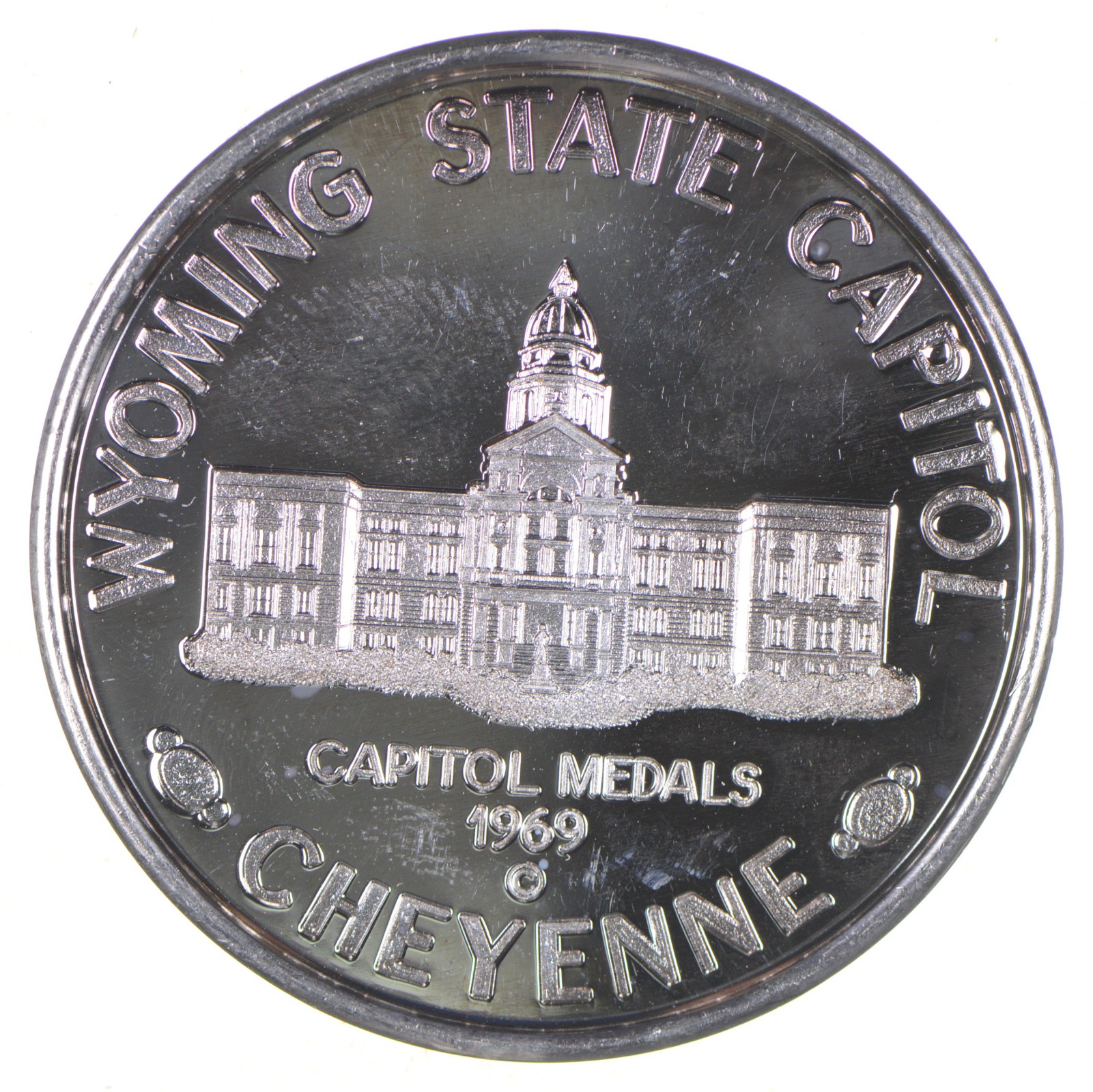 Rare Limited Edition - 1 Oz Silver Wyoming State Capitol Round - .999 ...
