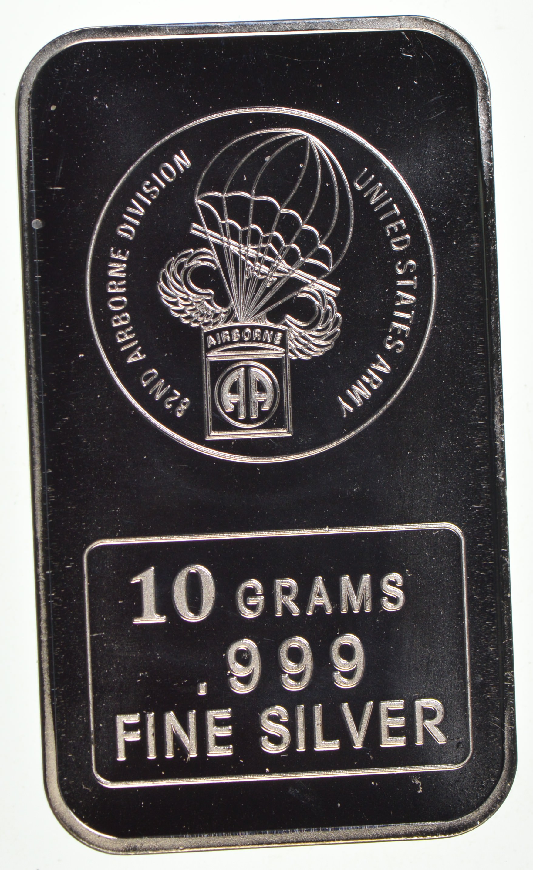 Rare Limited Edition 10 GRAMS .999 Fine Silver U.S. Army 82nd Airborne ...