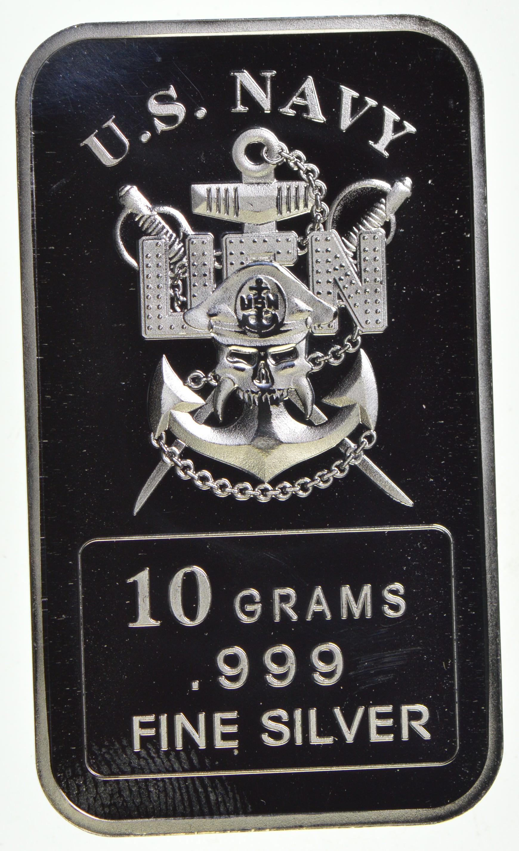 Rare Limited Edition 10 GRAMS .999 Fine Silver U.S. Navy Commemorative ...