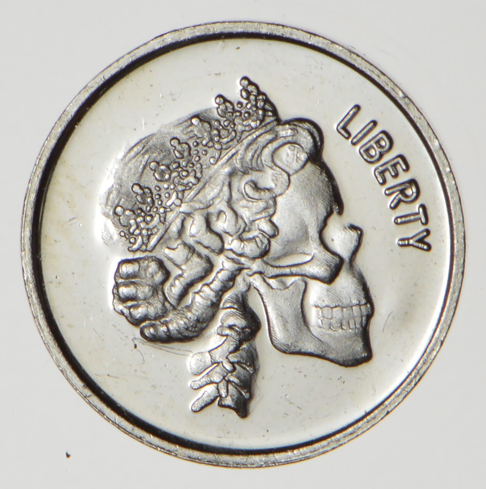 Rare Limited Edition .999 Fine Silver Liberty Skull Commemorative Round ...