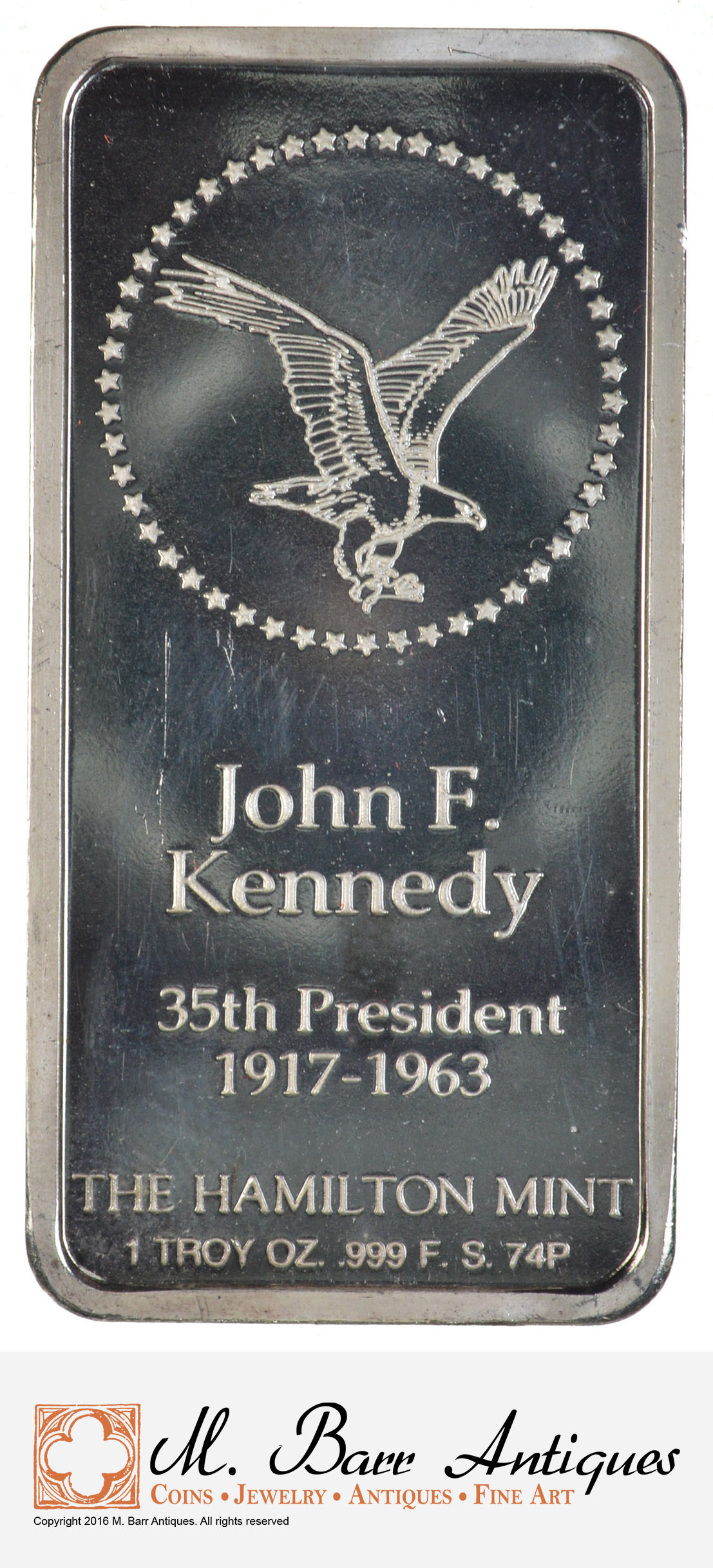 Rare - Limited Edition Presidential Cameos - Hamilton MInt - 1 Troy Oz ...