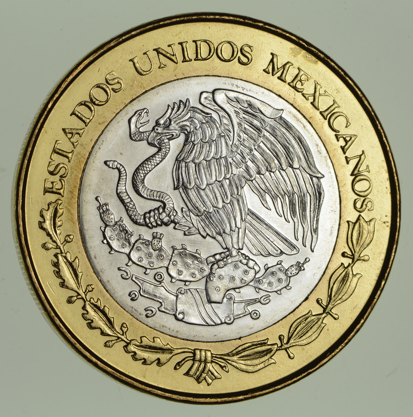 RARE Mexico Bi-Metallic Silver Coin - Sterling .925 Silver Center (20. ...