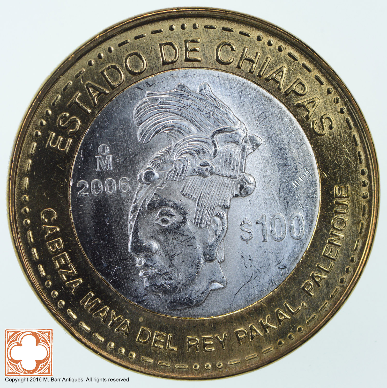 RARE Mexico Bi-Metallic Silver Coin - Sterling .925 Silver Center (20. ...