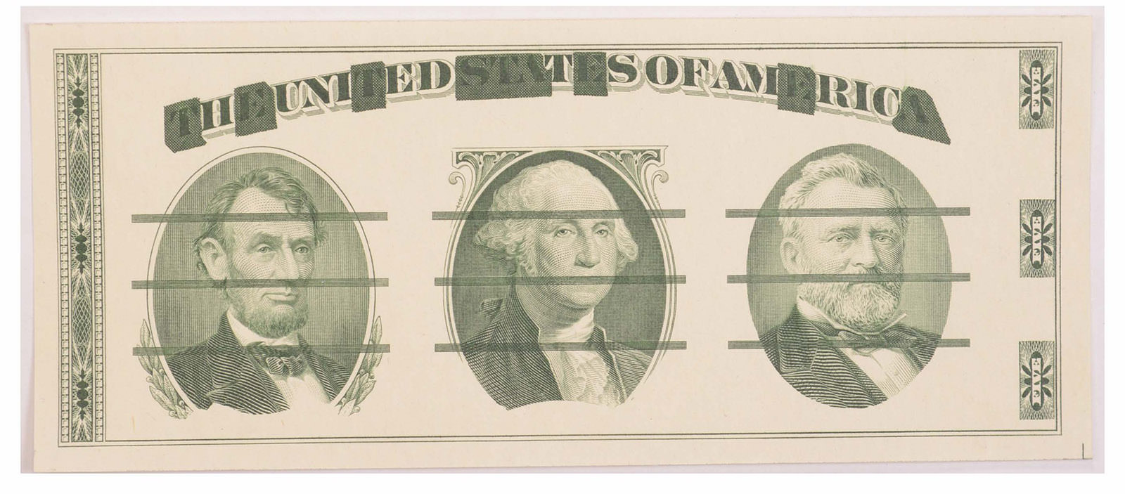 RARE - Official United States Currency Test Note Specimen NO RESERVE ...