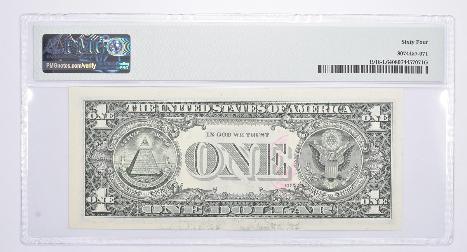 Rare PMG Graded 64 FR1916-L (LW Block) 1988-A $1 Note Bill First Day ...