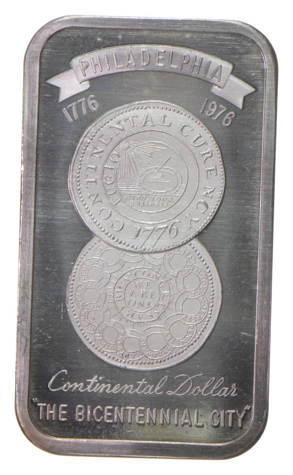 Rare Silver 1 Oz. State Of Philadelphia Bicentennial Silver Bar.999 ...