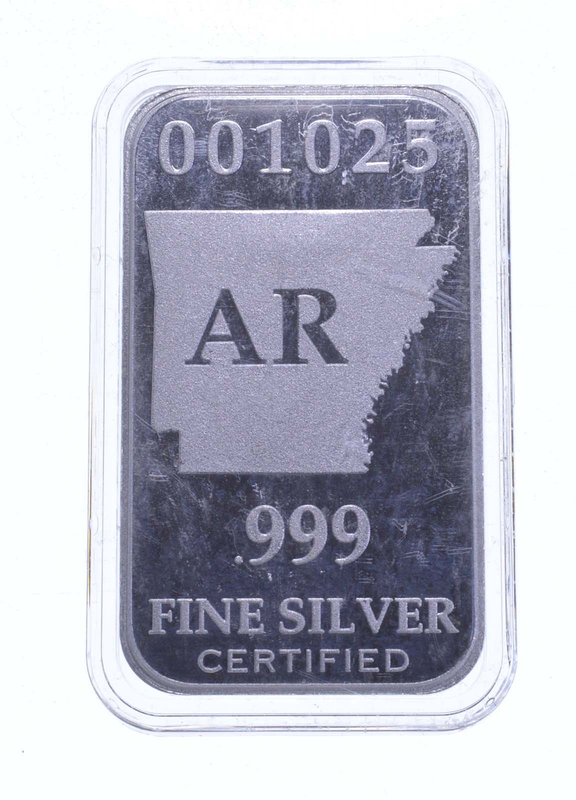 Rare Silver 1 Troy Oz. Arkansas Bar .999 Fine Silver | Property Room