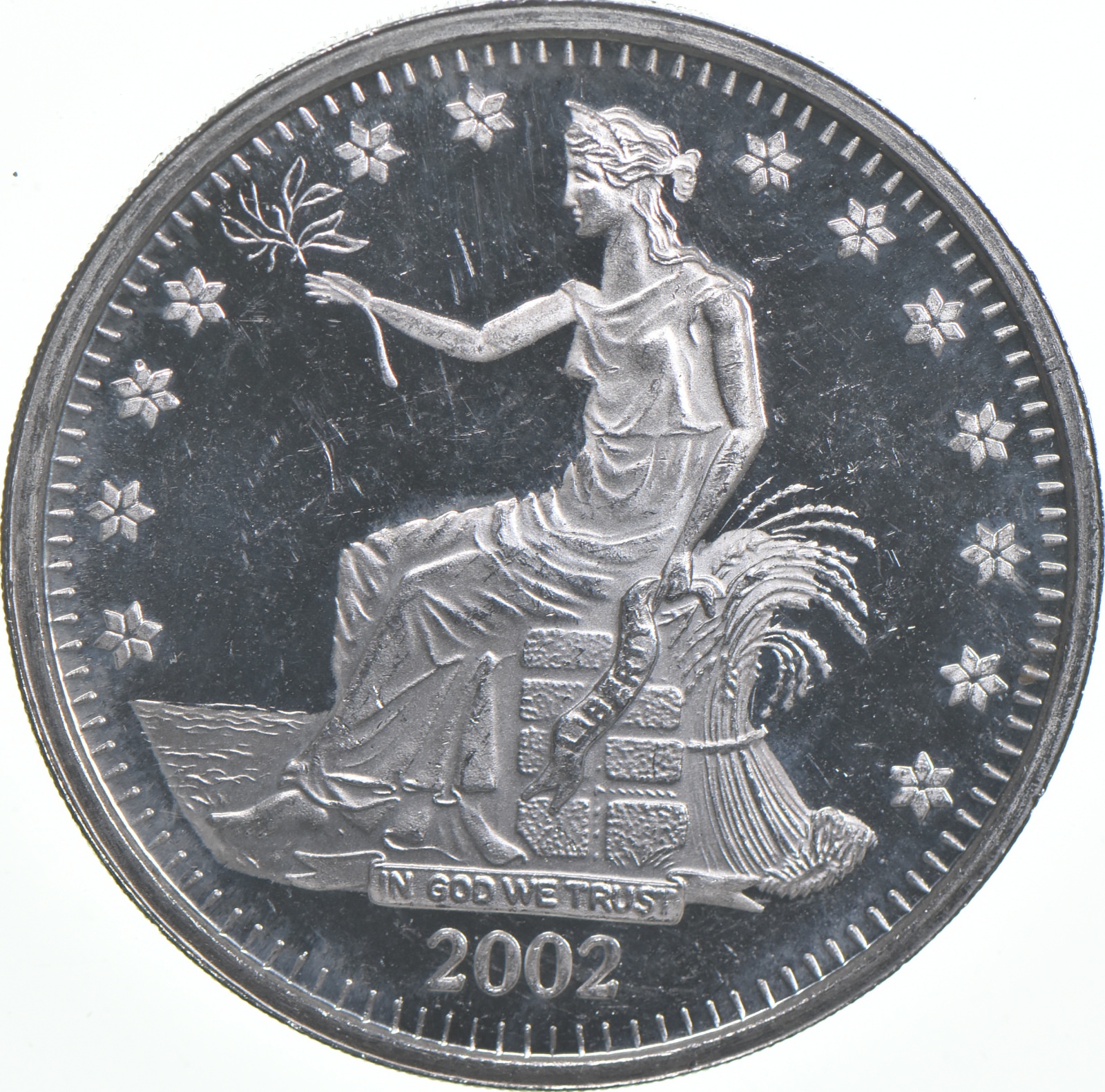 Rare Silver 1 Troy Oz. Lady Liberty Silver Round .999 Fine Silver ...