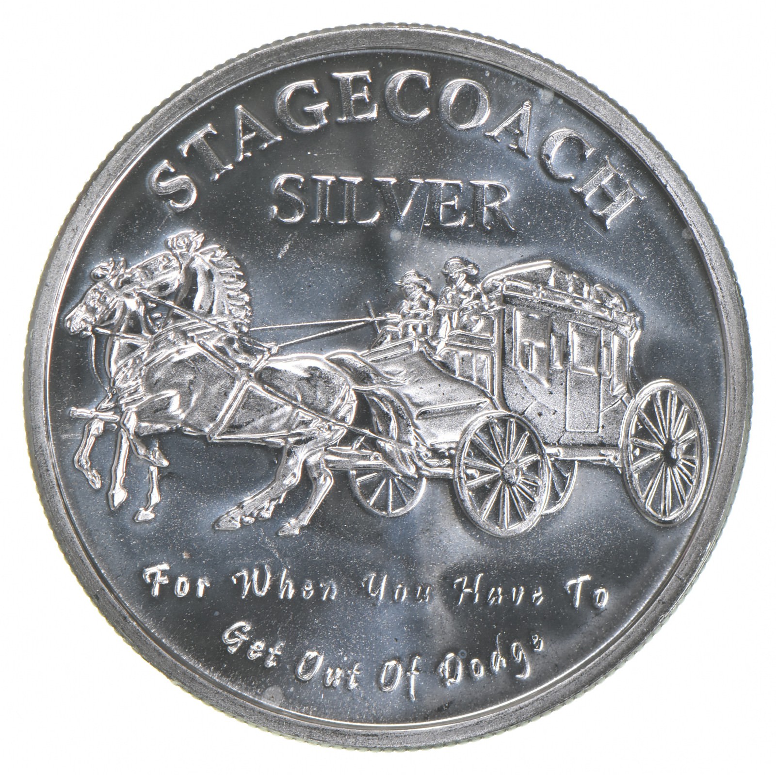 Rare Silver 1/4 Oz. Stagecoach Silver Round .999 Fine Silver | Property ...
