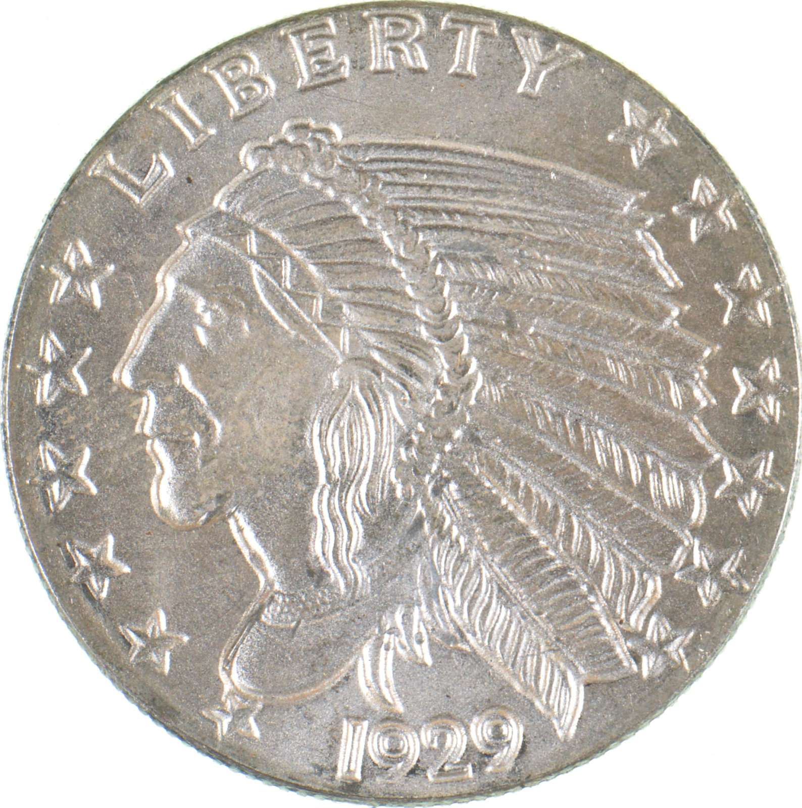 Rare Silver 1/4 Troy Oz. 1929 Indian Head Quarter Pattern Silver Round ...