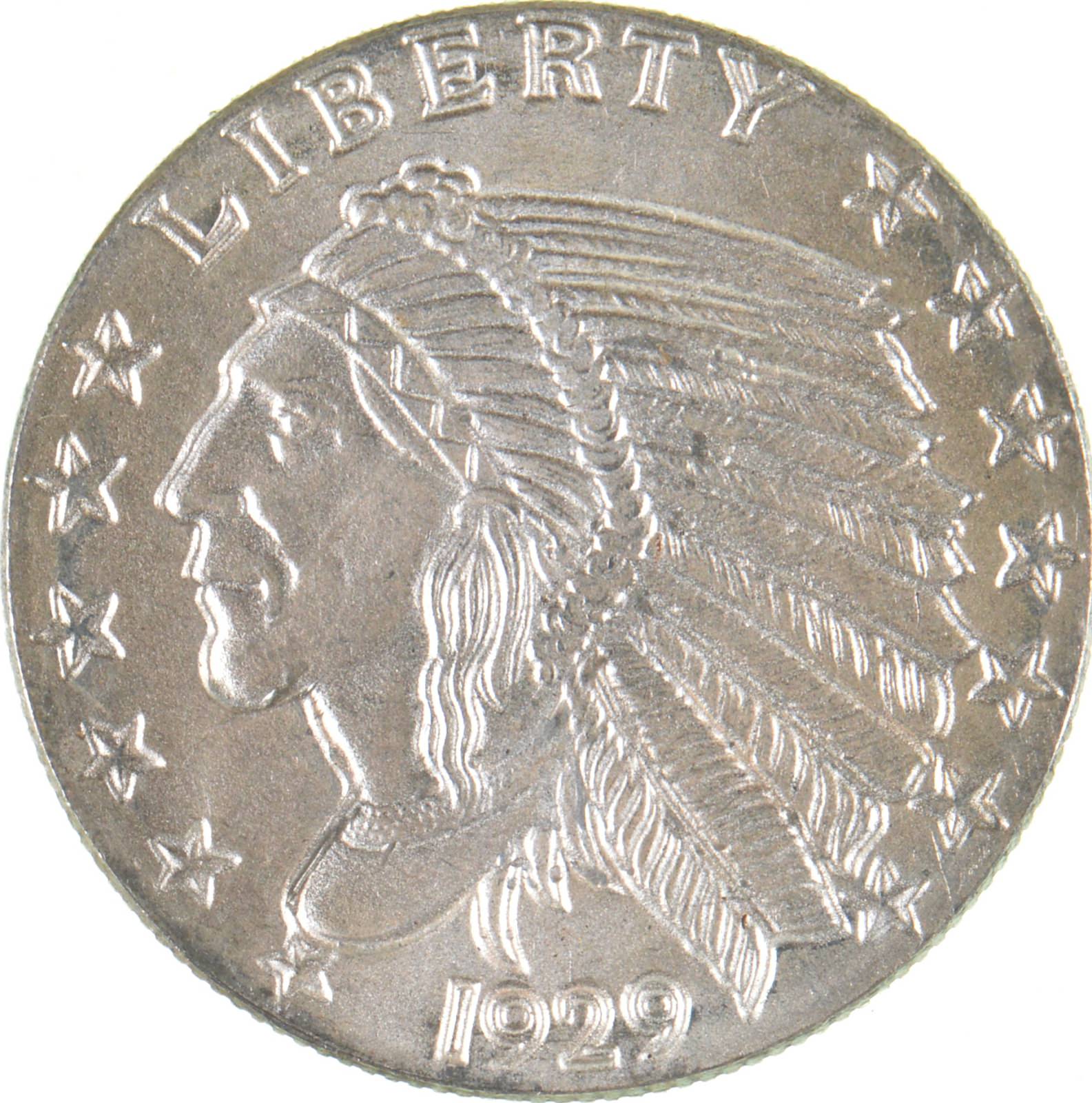 Rare Silver 1/4 Troy Oz. 1929 Indian Head Quarter Pattern Silver Round ...