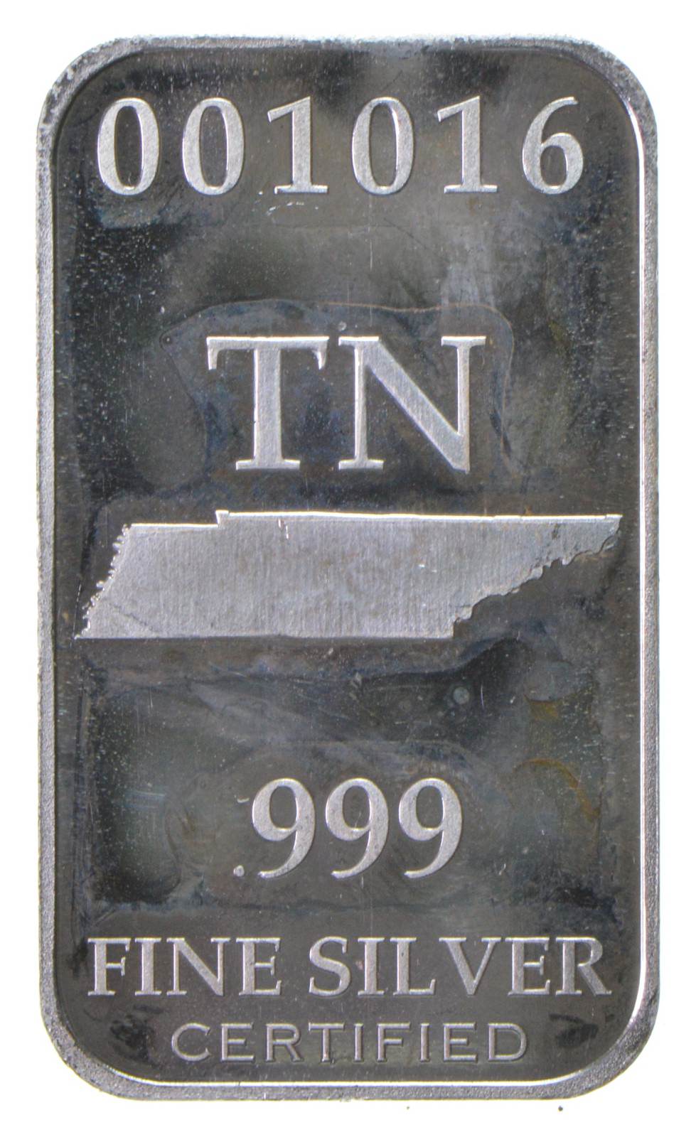 Rare Silver 15.5 Grams State Of Tennessee Silver Bar.999 Fine Silver ...