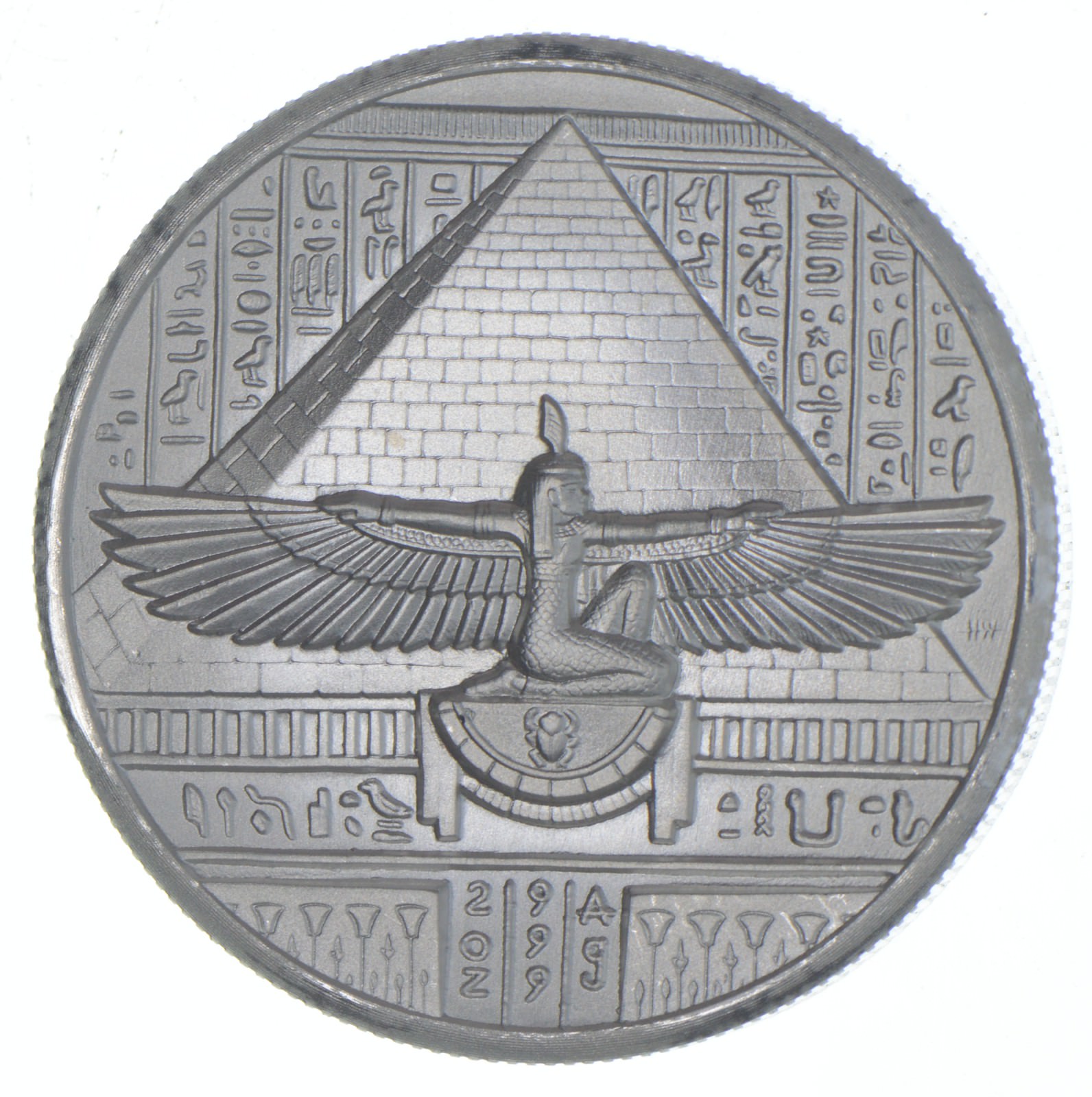 Rare Silver 2 Troy Oz Cleopatra - Egyptian Series Round .999 Fine ...