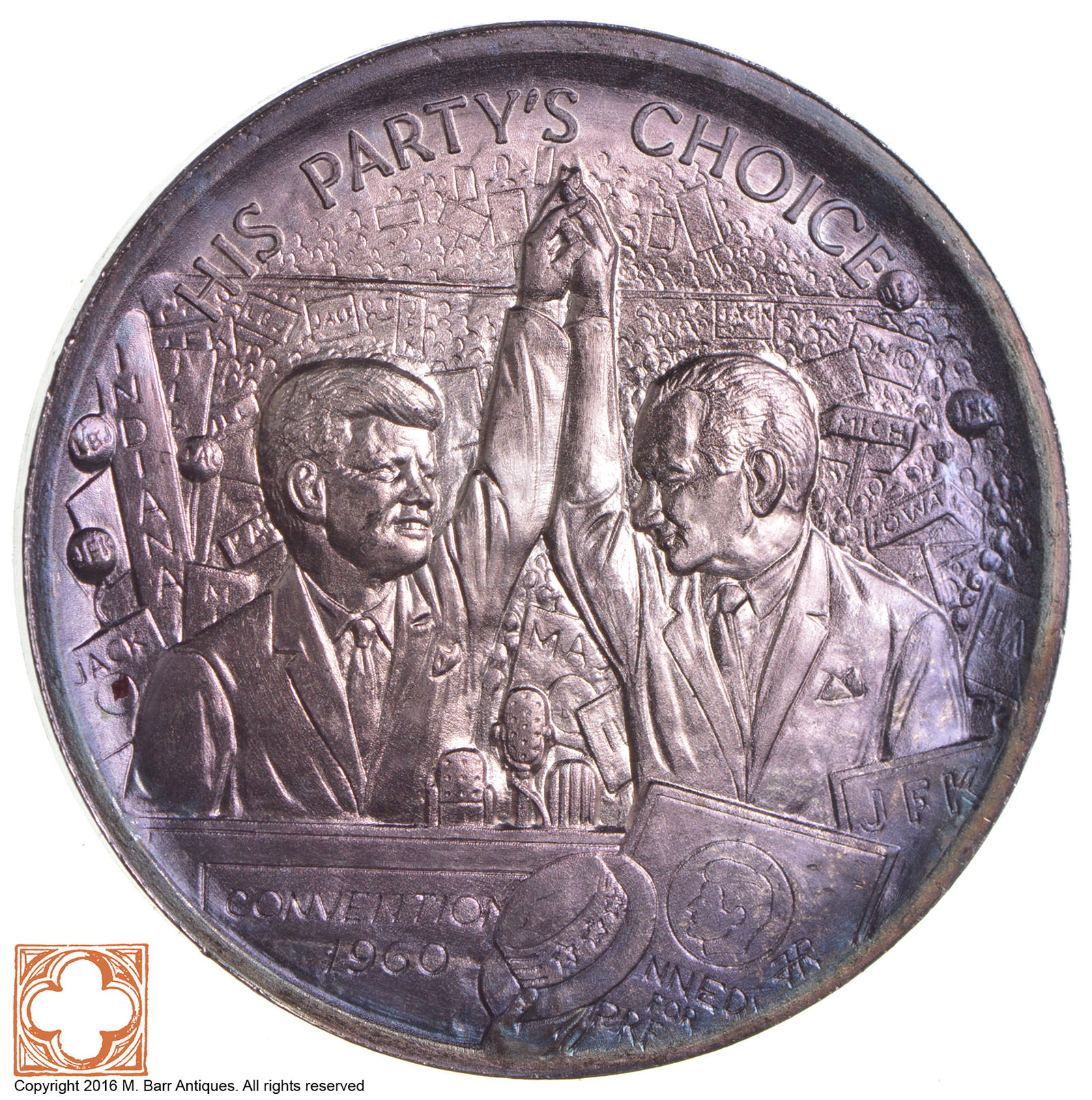 Rare Silver 30.7 Grams John F. Kennedy His Party's Choice Round .999 ...