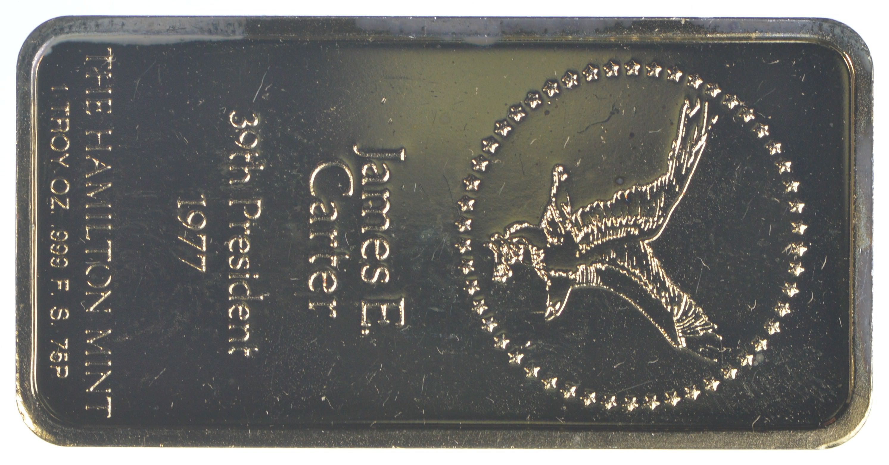 Rare Silver 31.8 Grams Jimmy Carter 39th President 1977 The Hamilton ...