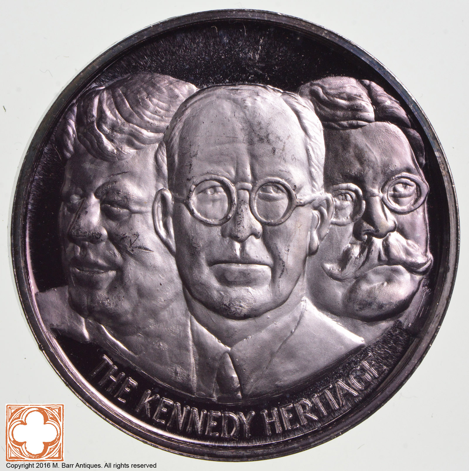 Rare Silver 31.8 Grams John F. Kennedy The Kennedy Heritage Round .999 ...
