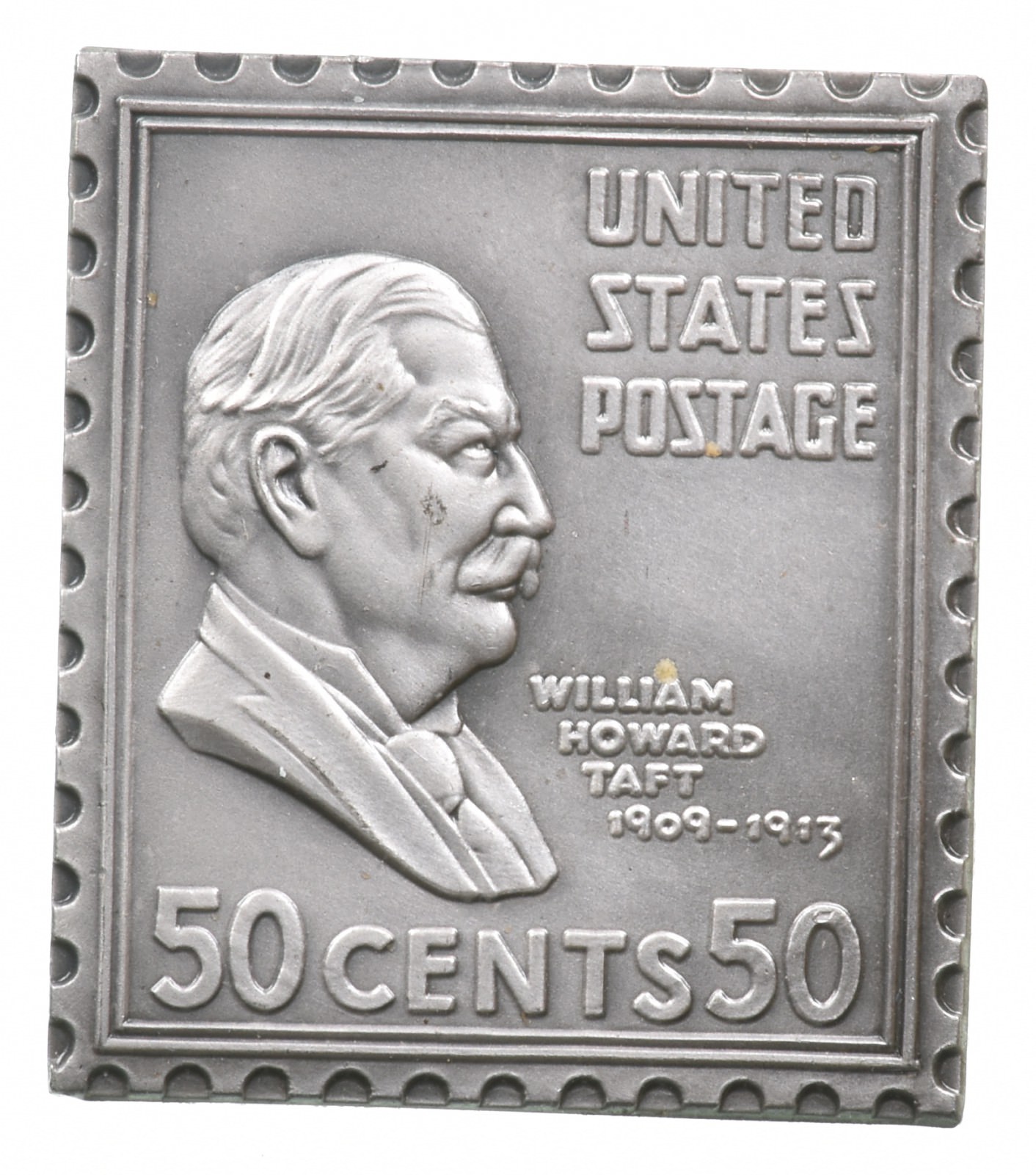 Rare Silver 7.6 Grams 50 Cents U.S. Post Stamp - President William ...