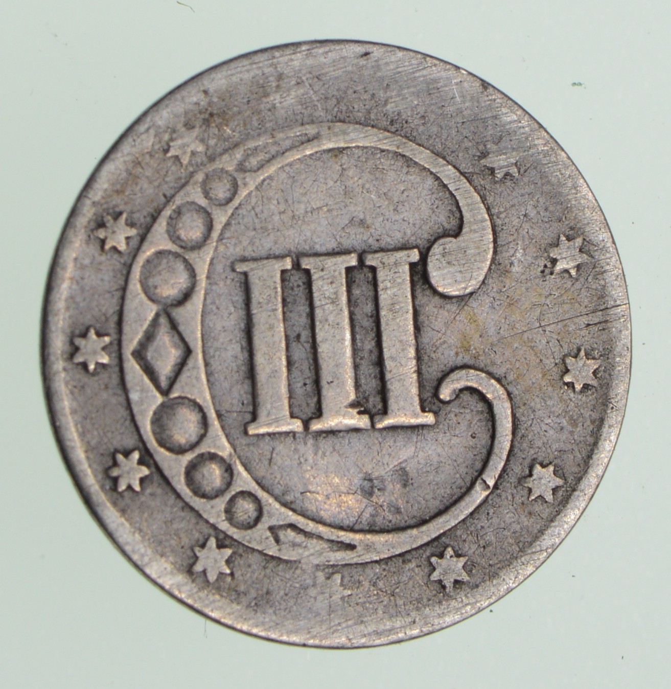 RARE Silver Trime - 1851 Three Cent Silver - 3 Cent Early US Coin ...