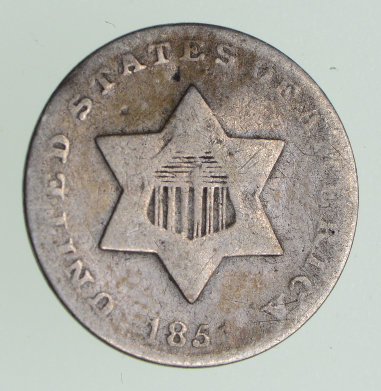 RARE Silver Trime - 1851 Three Cent Silver - 3 Cent Early US Coin ...